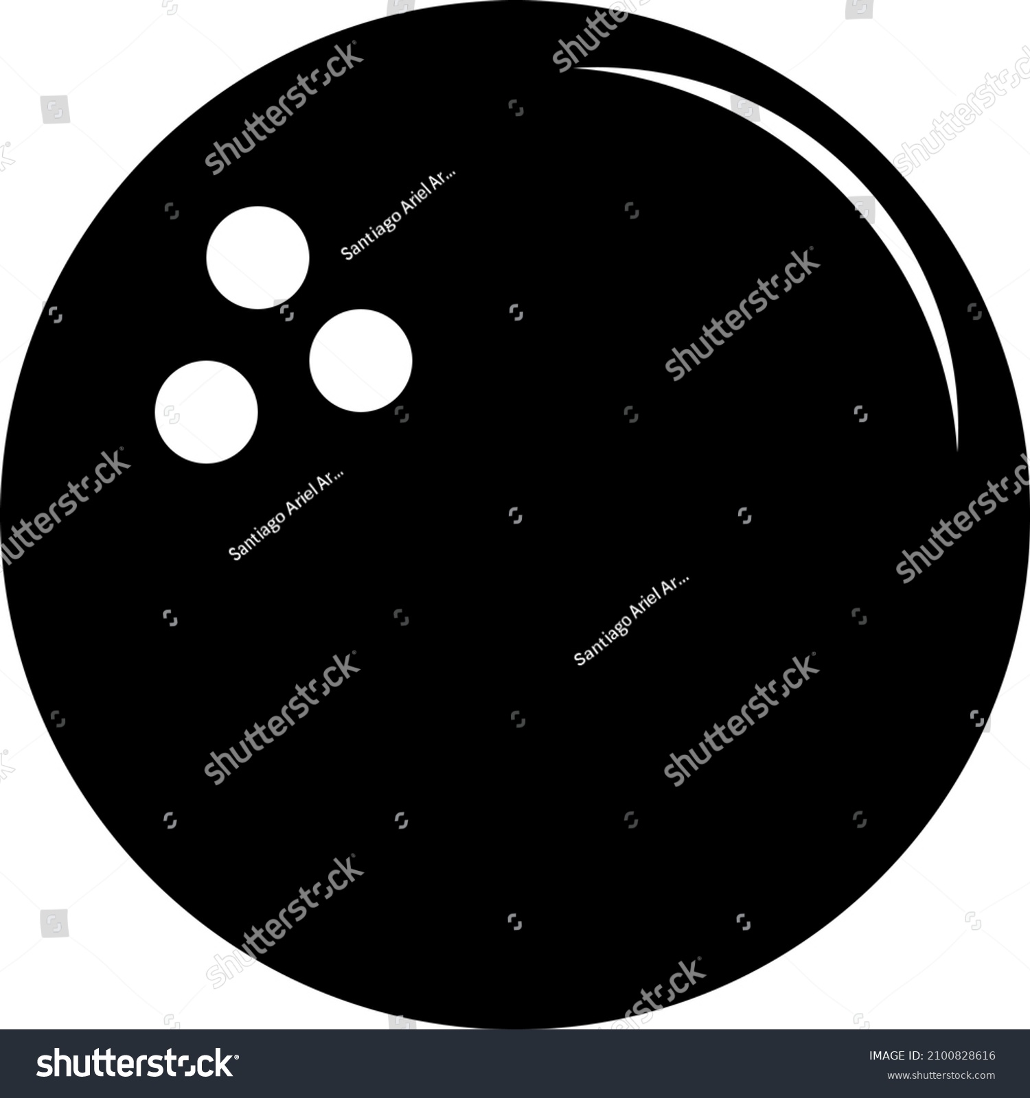 Bowling Ball Vector Icon Transparent Background Stock Vector (Royalty ...