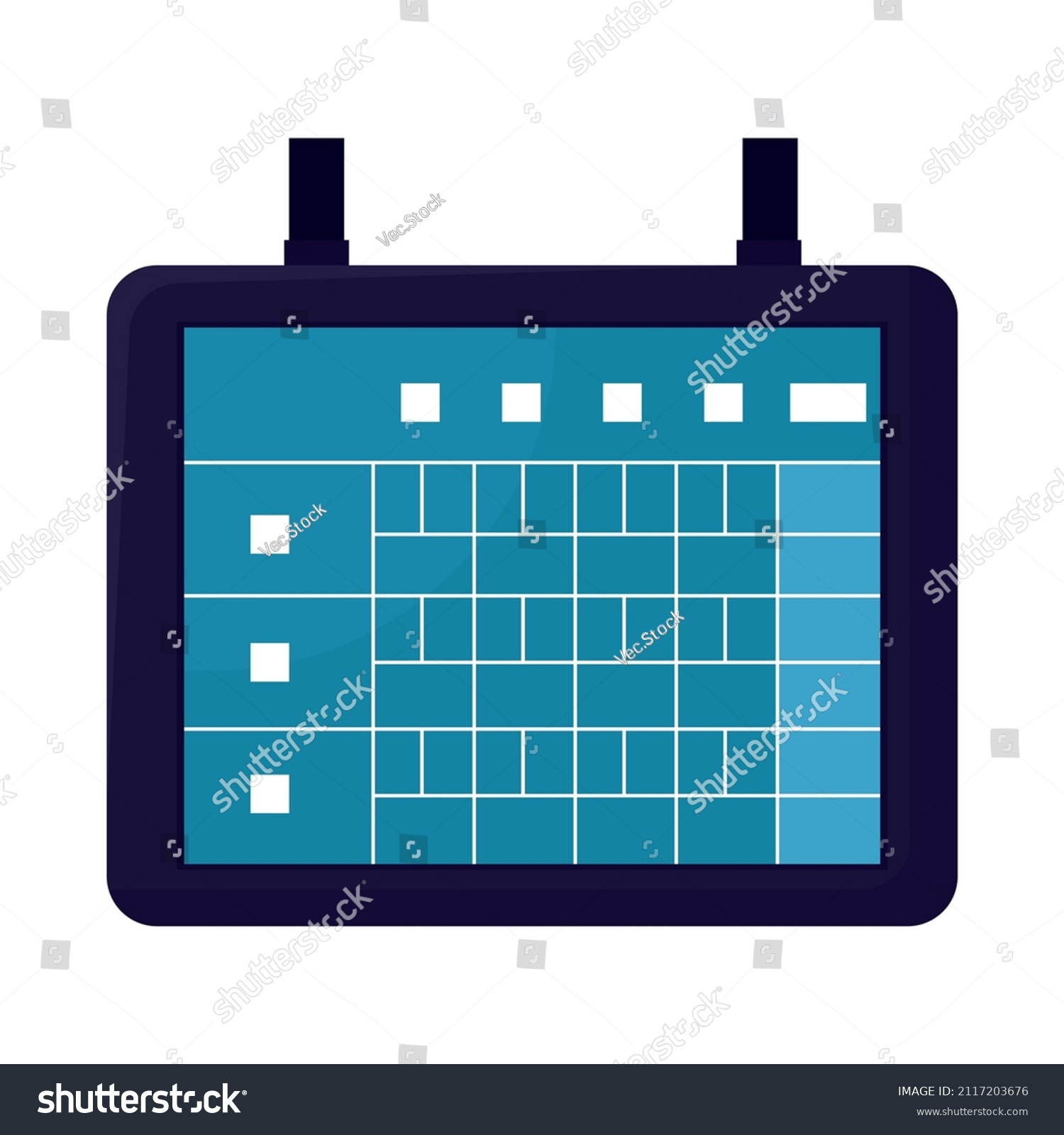 Bowling Scoreboard Screen On White Background Stock Vector (Royalty ...