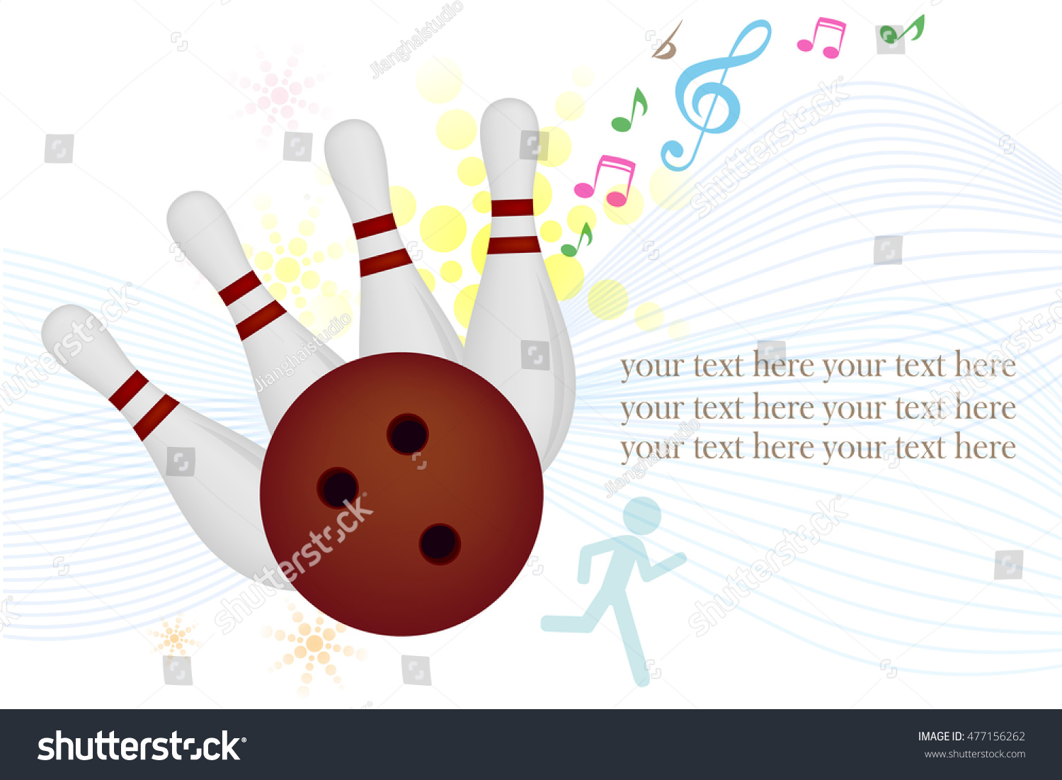 Bowling Sport Design Element Stock Vector (Royalty Free) 477156262 ...