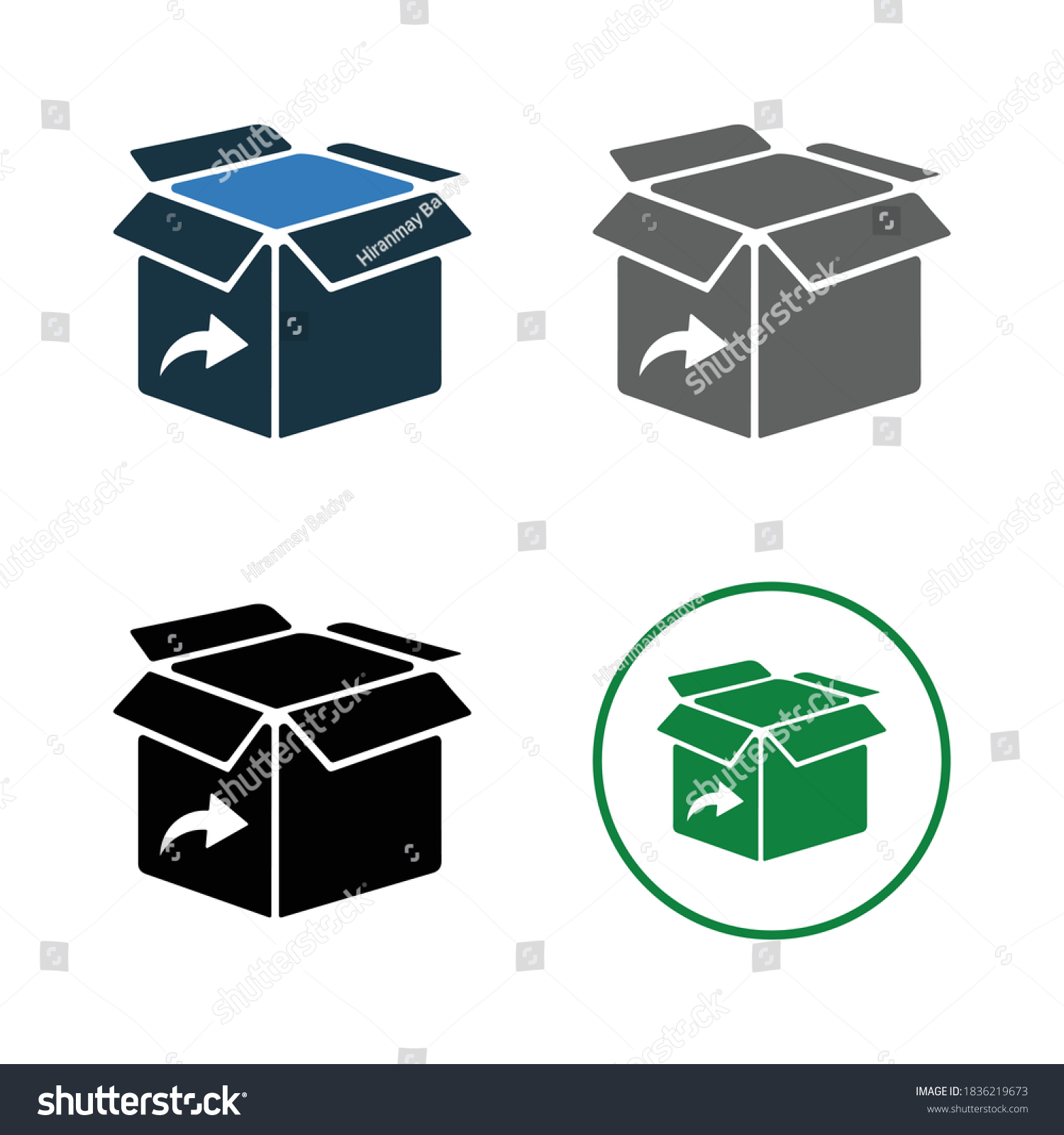 Box Cargo Package Icon Vector Graphics Stock Vector (Royalty Free ...