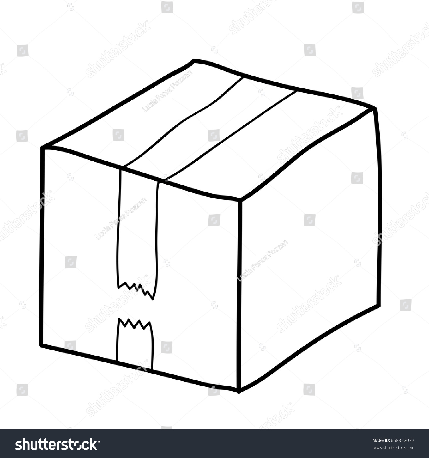 Box Closed Tape Stock Vector (Royalty Free) 658322032 | Shutterstock