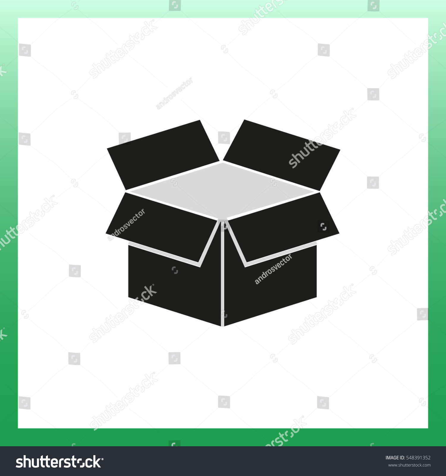 Box Icon Black Vector Illustration Stock Vector (Royalty Free) 548391352
