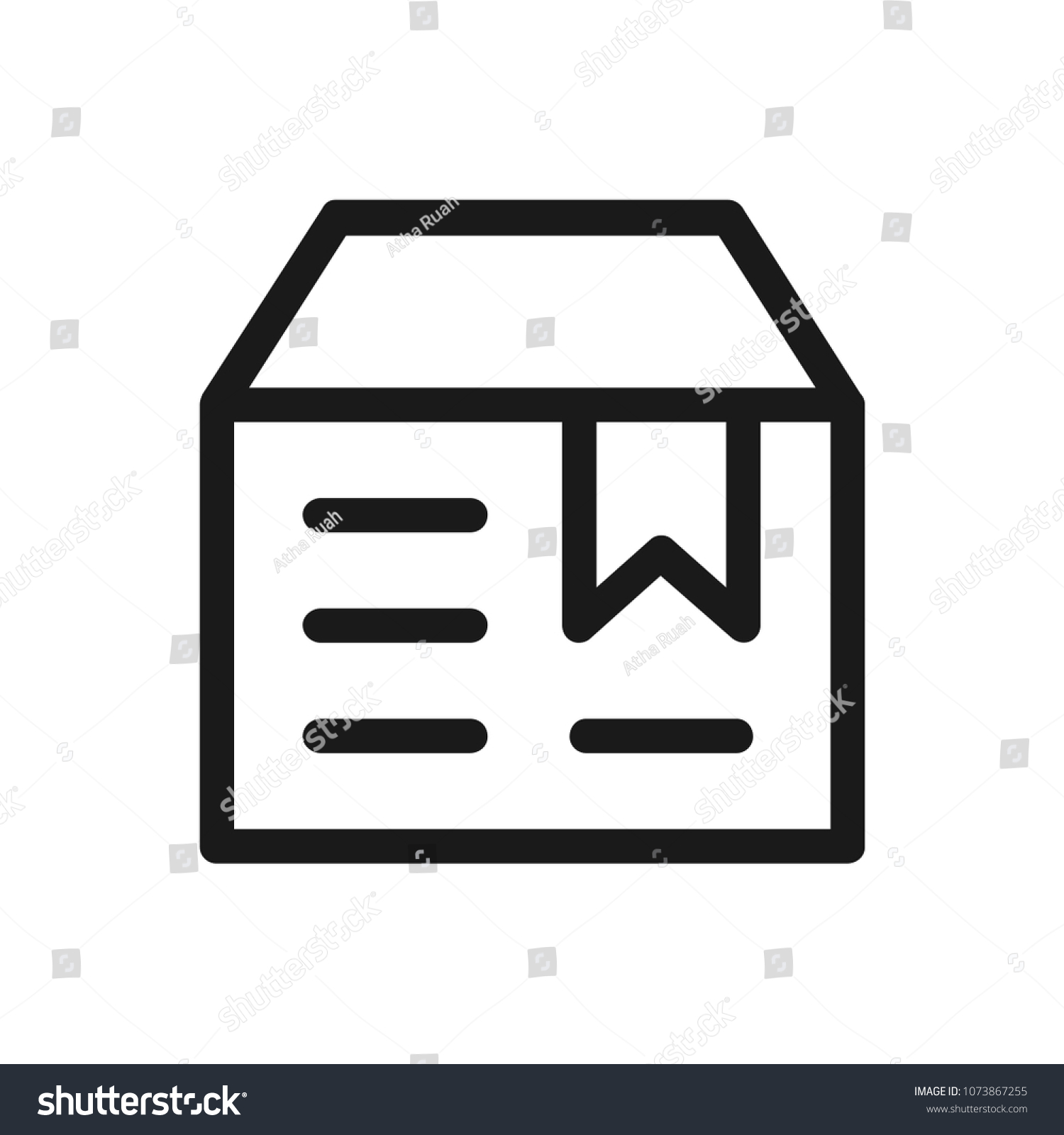 Box Icon Concept Available Vector Linear Stock Vector (Royalty Free ...