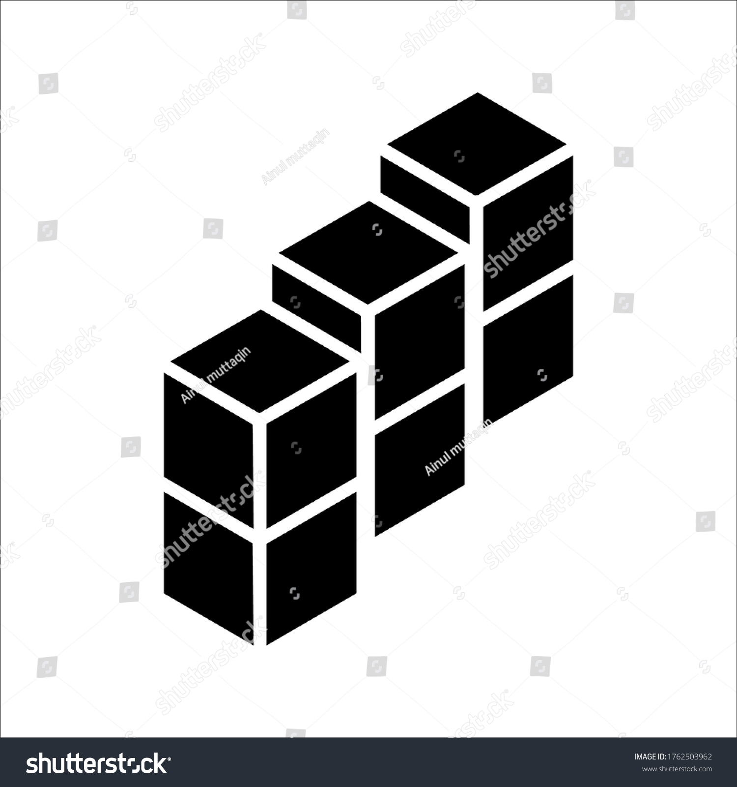Box Icon On White Background Stock Vector (Royalty Free) 1762503962