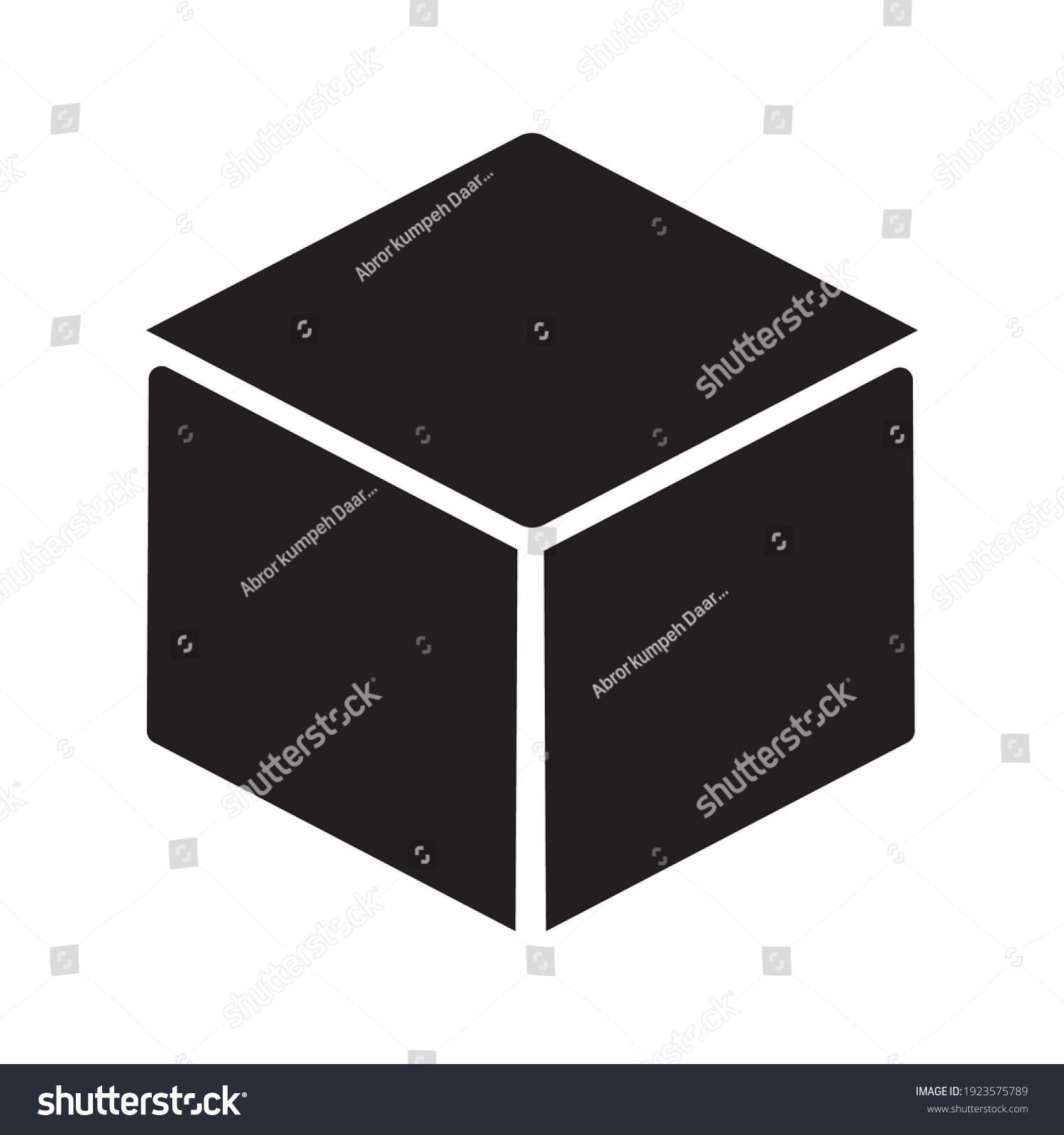 Box Icon On White Background Stock Vector (Royalty Free) 1923575789