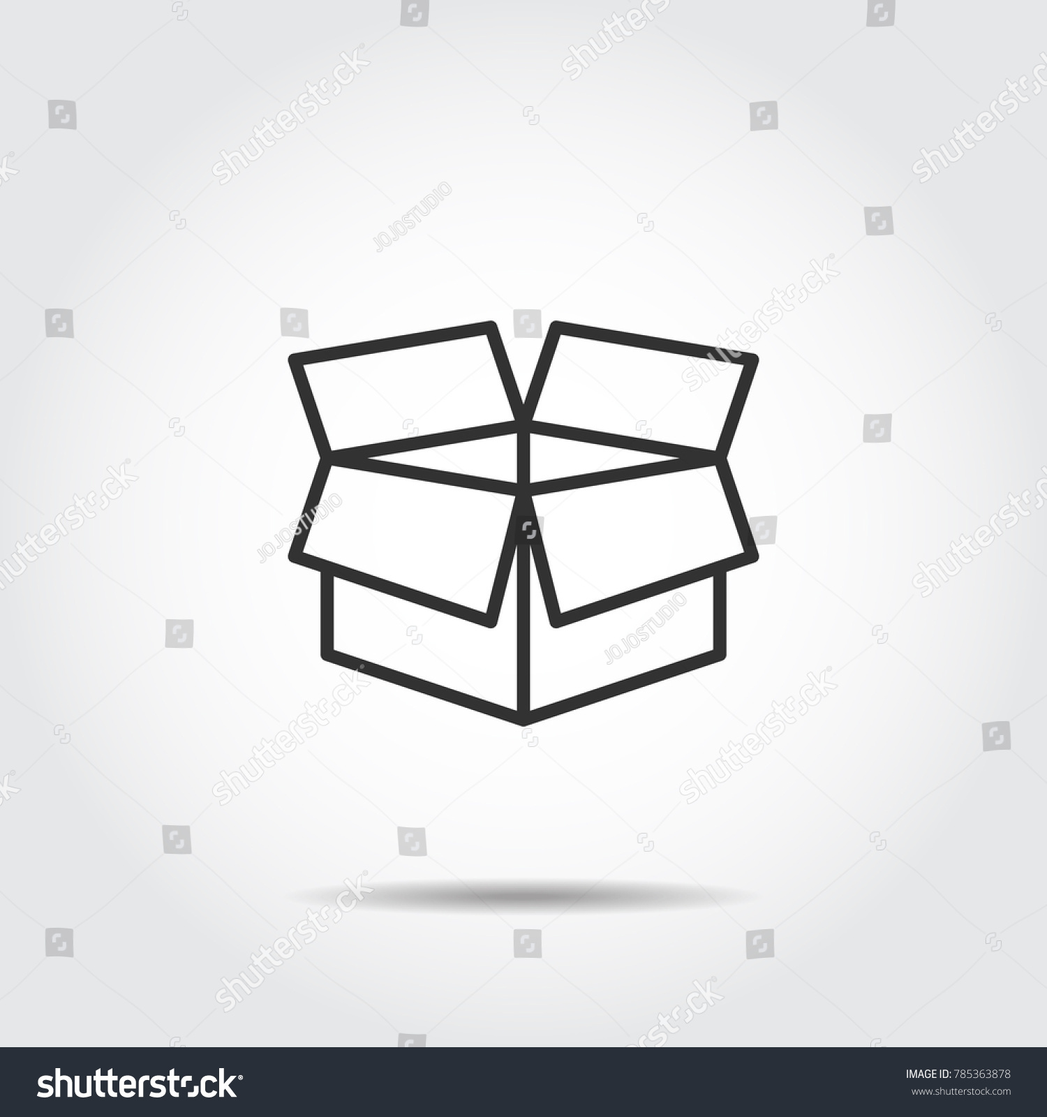 Box Icon Logo Packaging Vector Illustration Stock Vector (Royalty Free ...