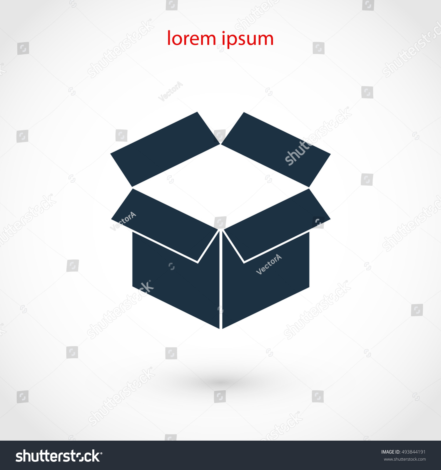 Box Icon Vector Illustration Flat Design Stock Vector (Royalty Free ...