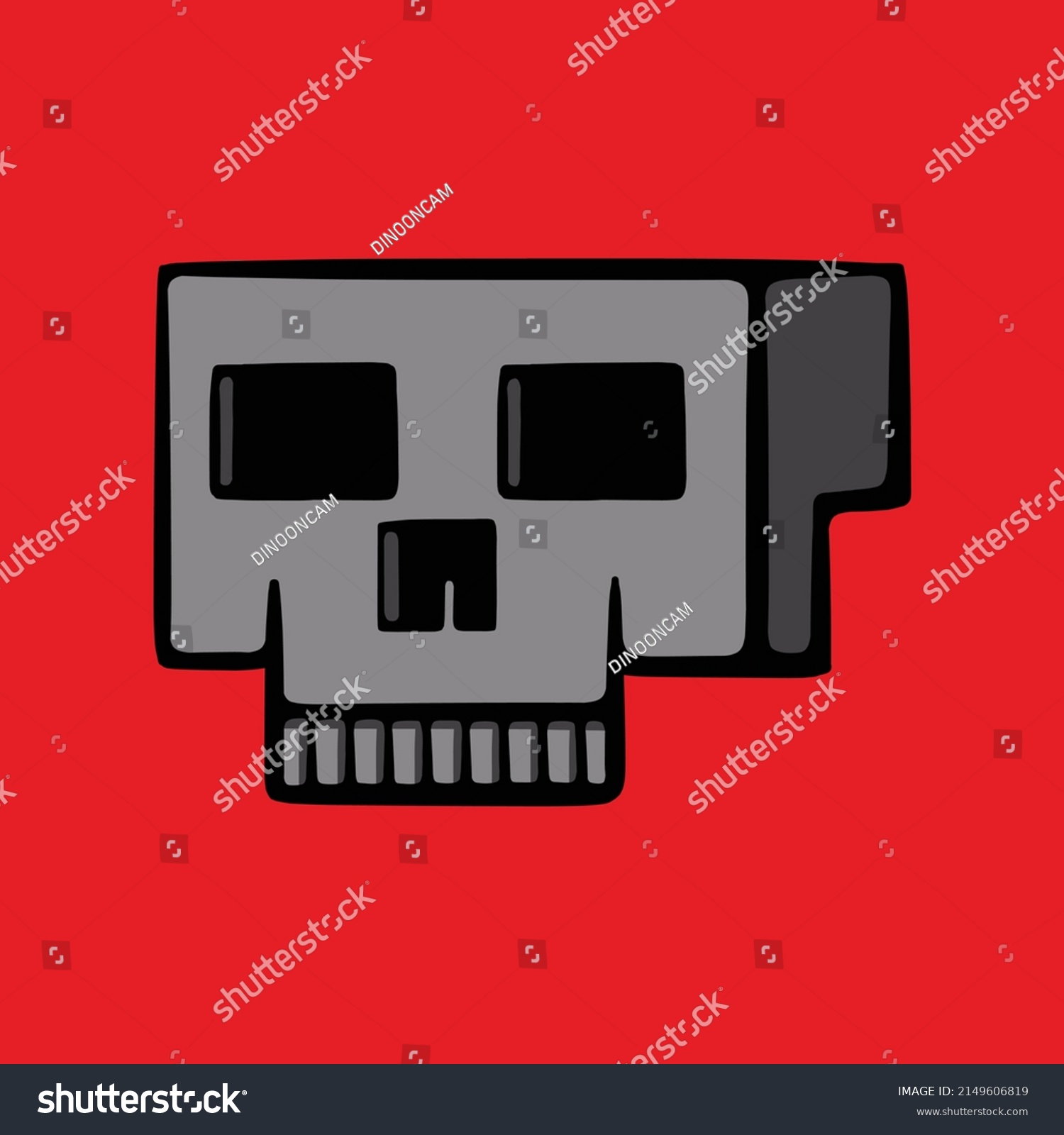 Box Skull Cartoon Vector Illustration Stock Vector (Royalty Free ...