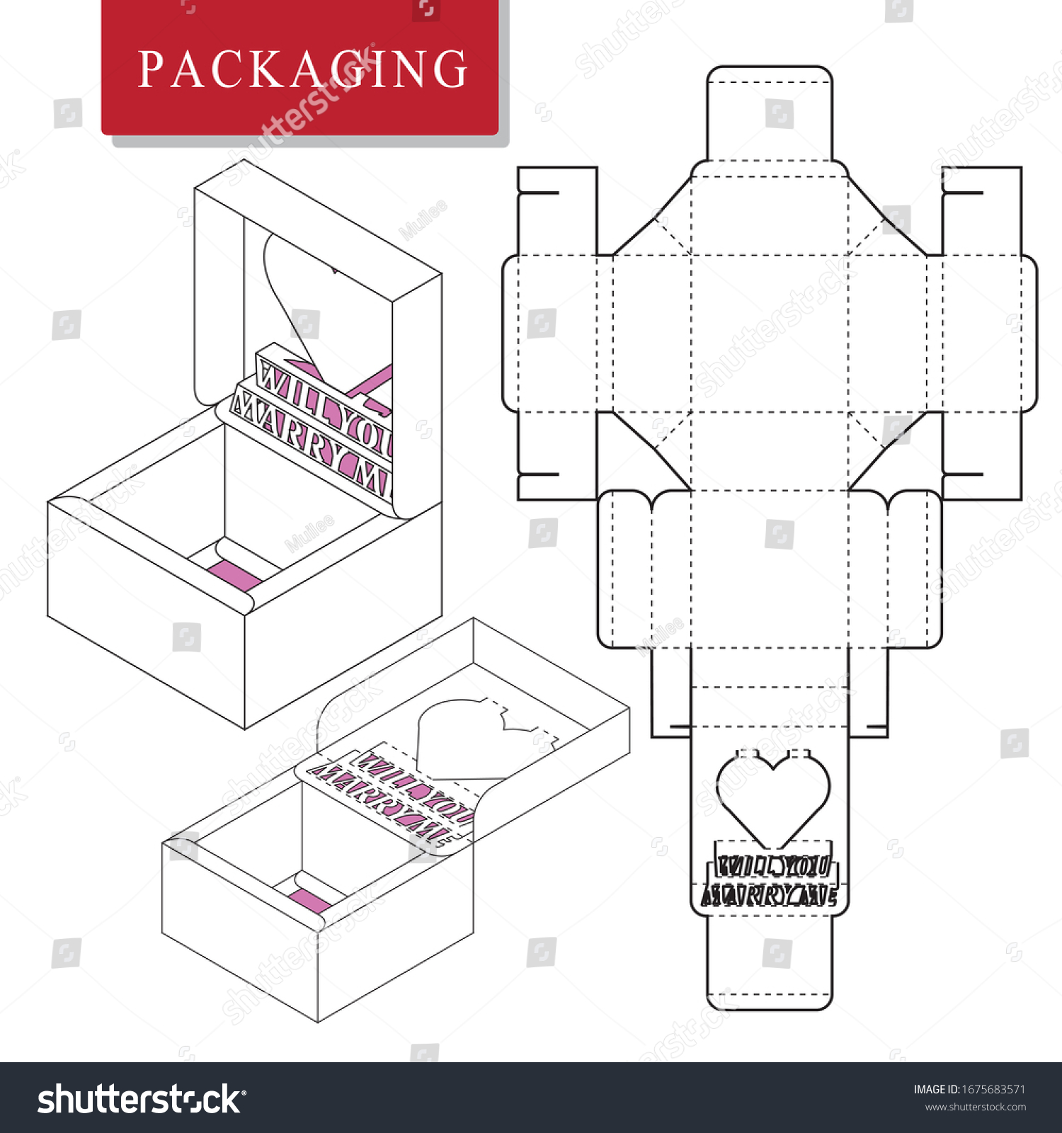 Box Template Design Product Stock Vector (Royalty Free) 1675683571