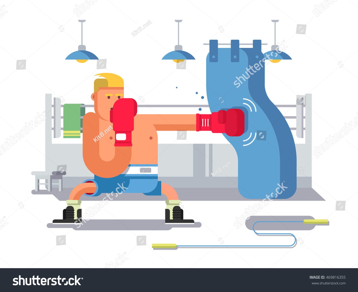 Boxer Cartoon Character Stock Vector (Royalty Free) 469816355 ...