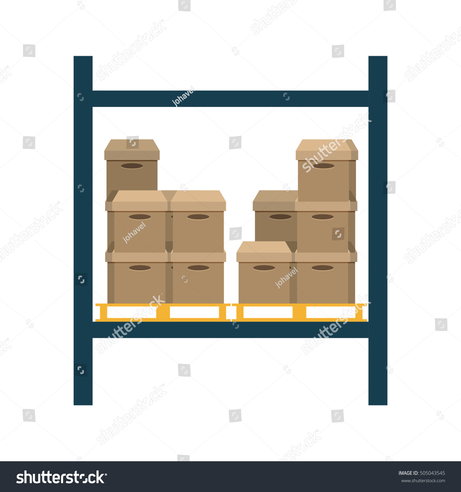 Boxes Pile Warehouse Service Vector Illustration Stock Vector (Royalty ...