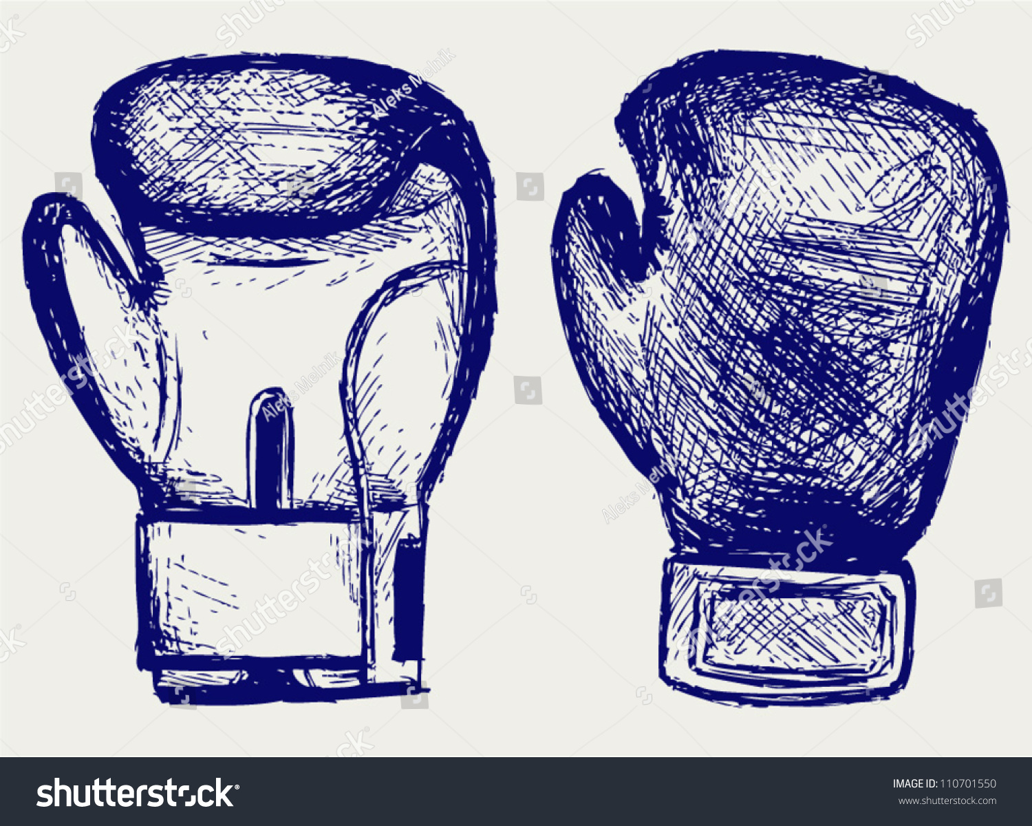 Boxing Gloves Sketch Stock Vector 110701550 - Shutterstock