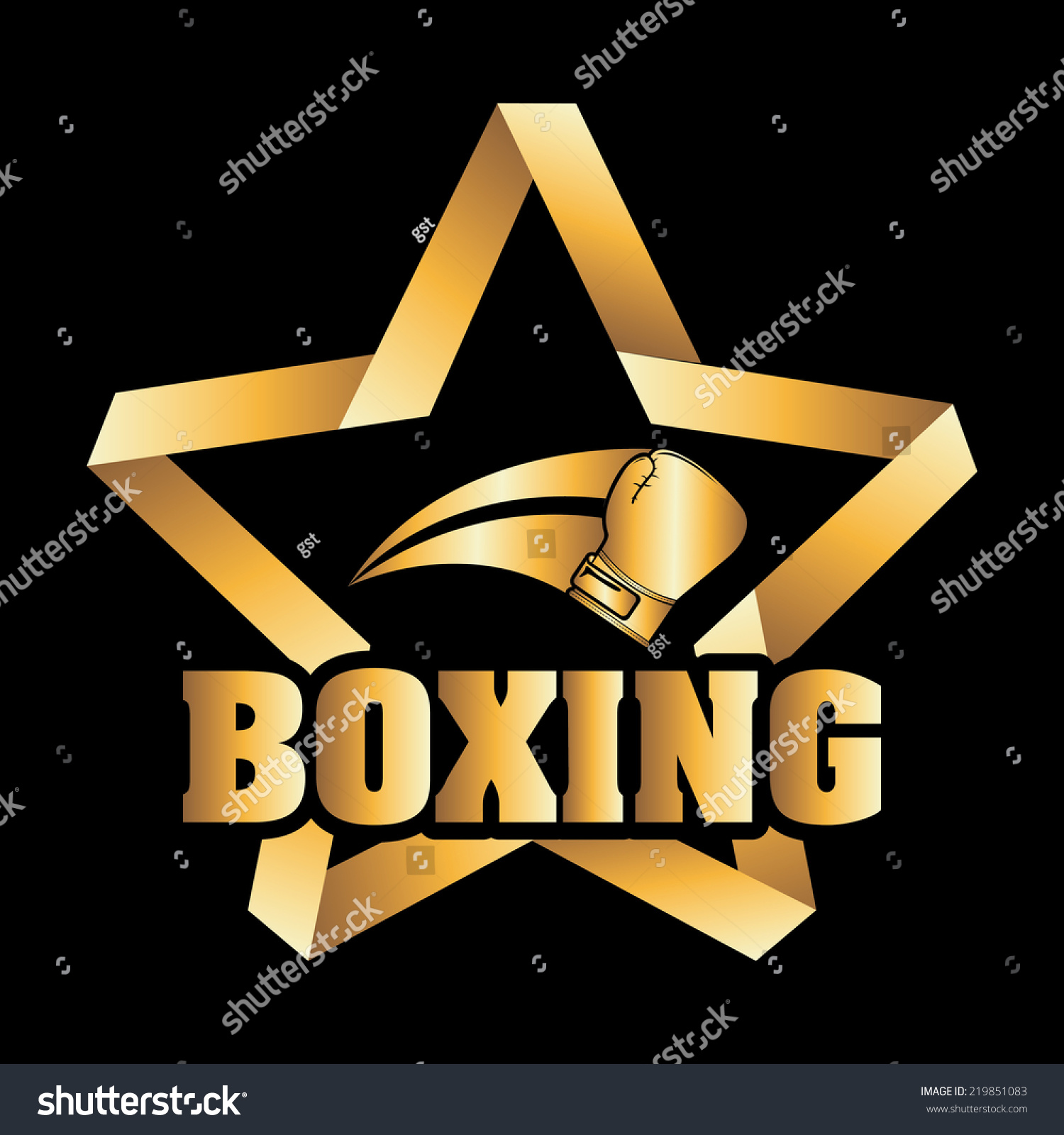 Boxing Graphic Design Vector Illustration Stock Vector (Royalty Free ...