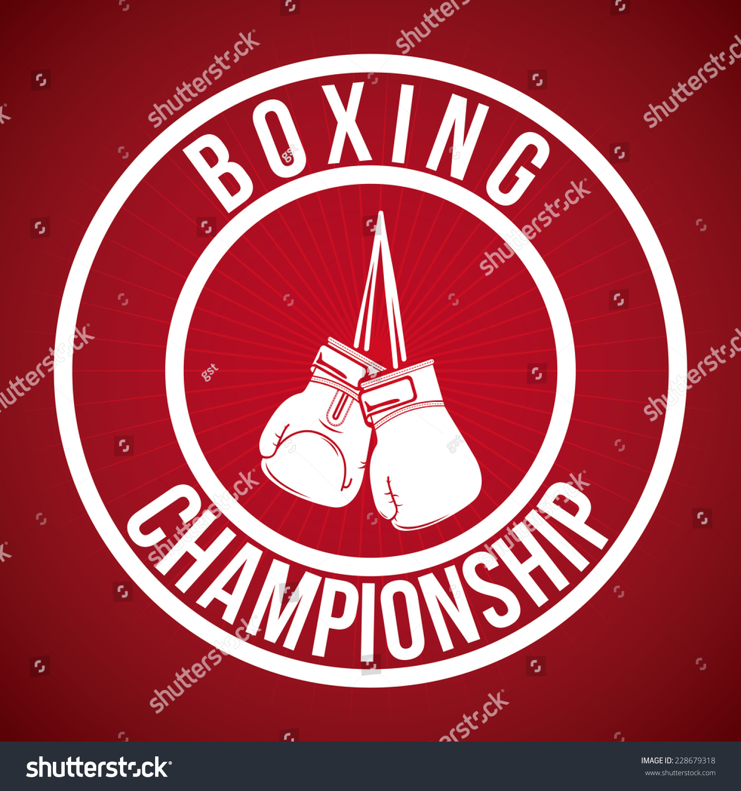 Boxing Graphic Design Vector Illustration Stock Vector 228679318 ...