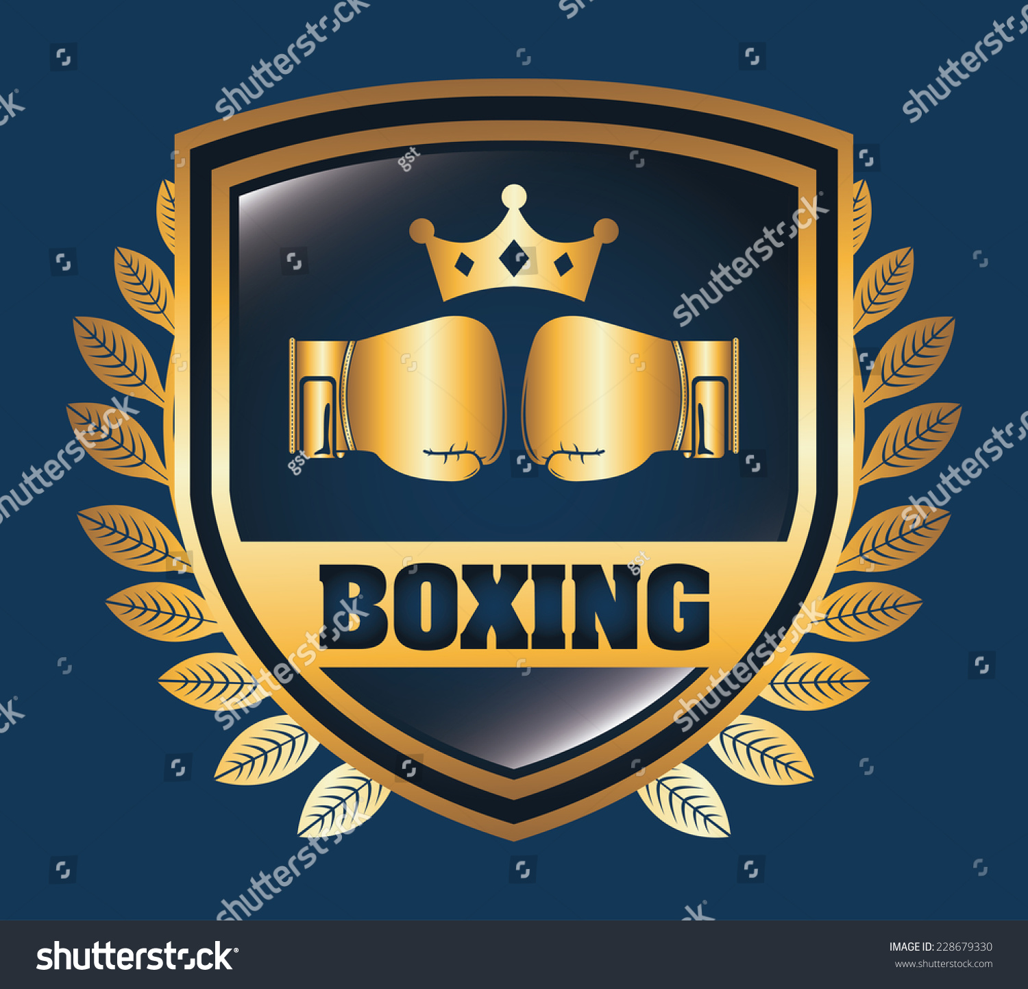 Boxing Graphic Design Vector Illustration Stock Vector 228679330 ...