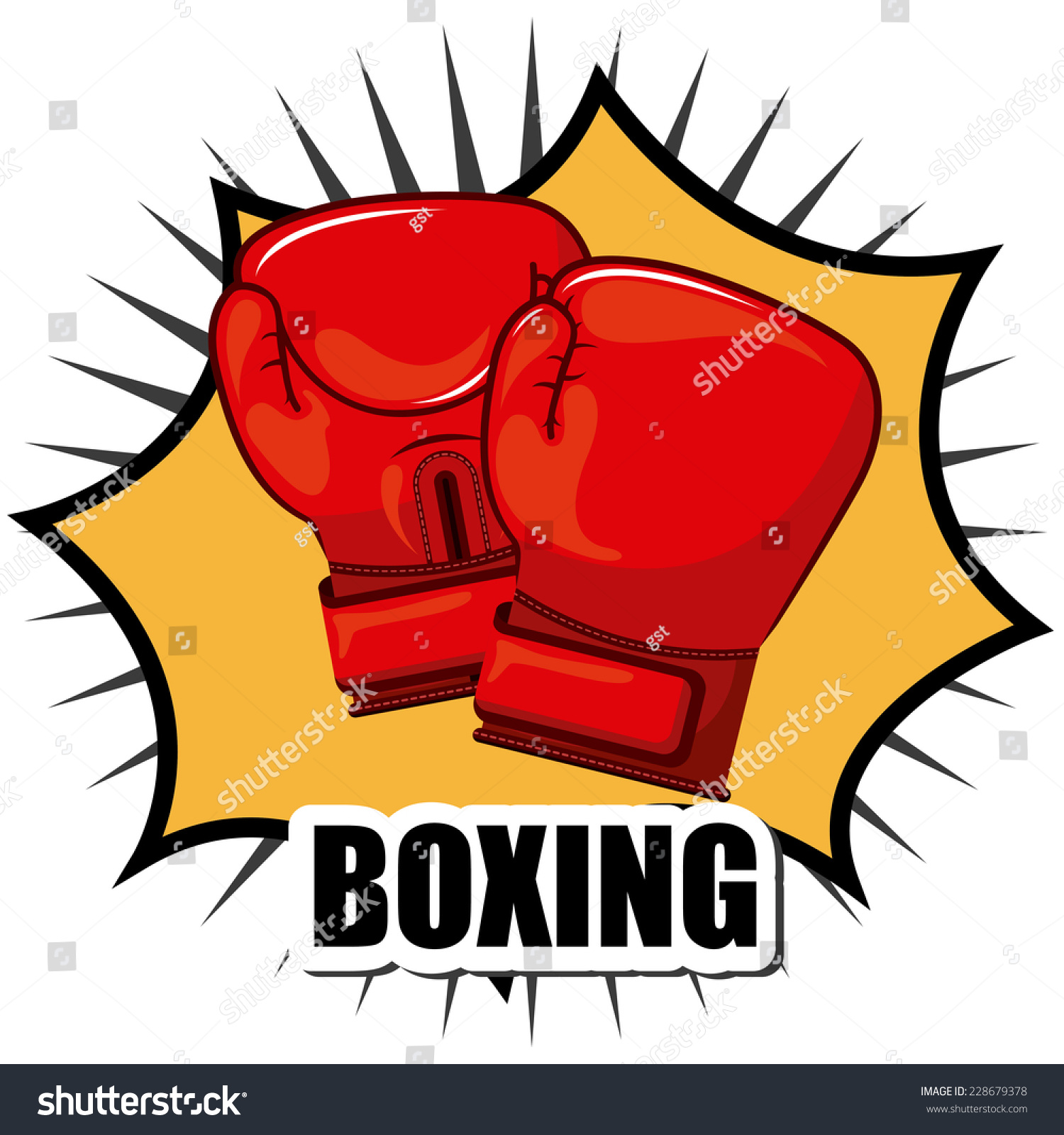 Boxing Graphic Design Vector Illustration: vector de stock (libre de ...