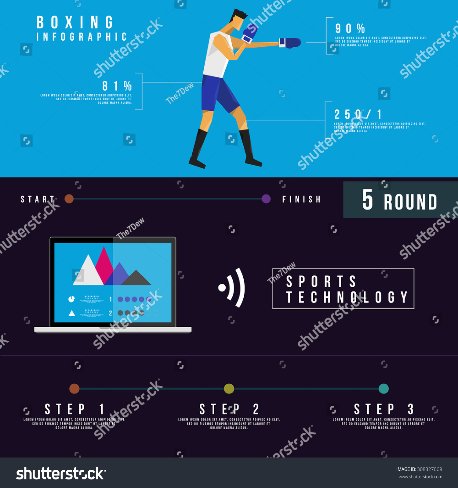 Boxing Infographic Concept Design: เวกเตอร์สต็อก (ปลอดค่าลิขสิทธิ์ ...