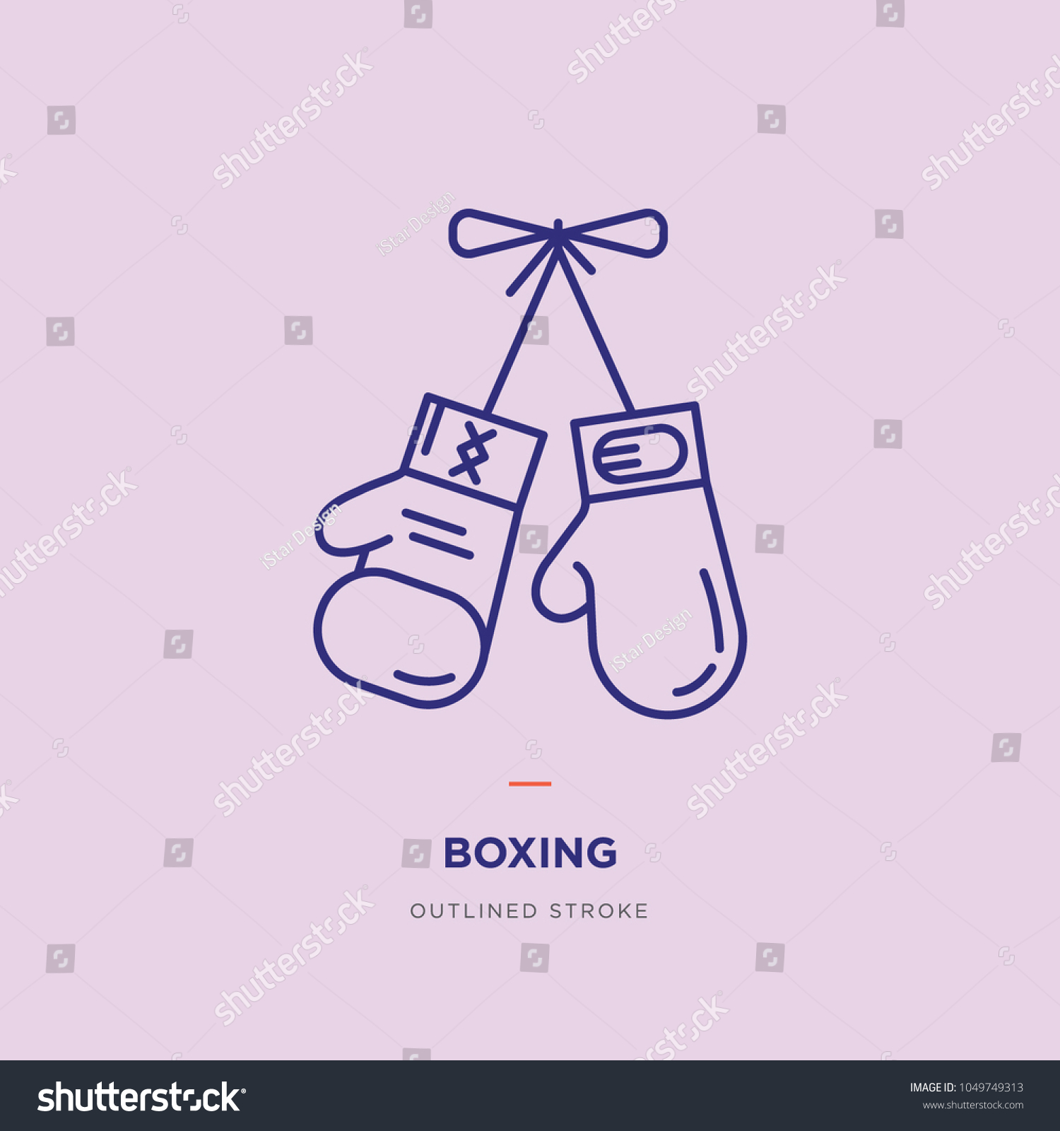 Boxing Line Icon Stock Vector (Royalty Free) 1049749313 | Shutterstock