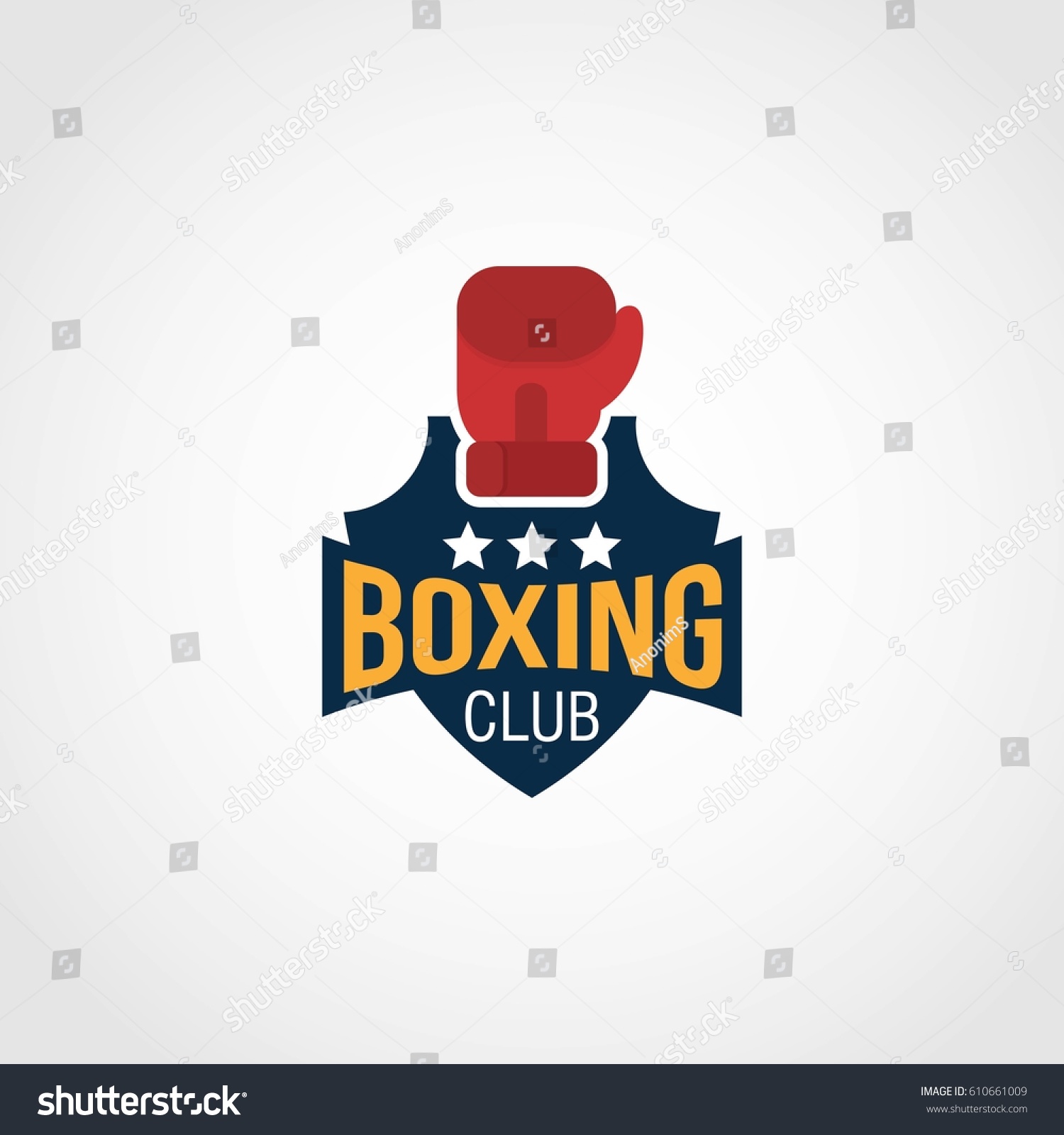 Boxing Logo Design Vector Stock Vector (Royalty Free) 610661009 ...