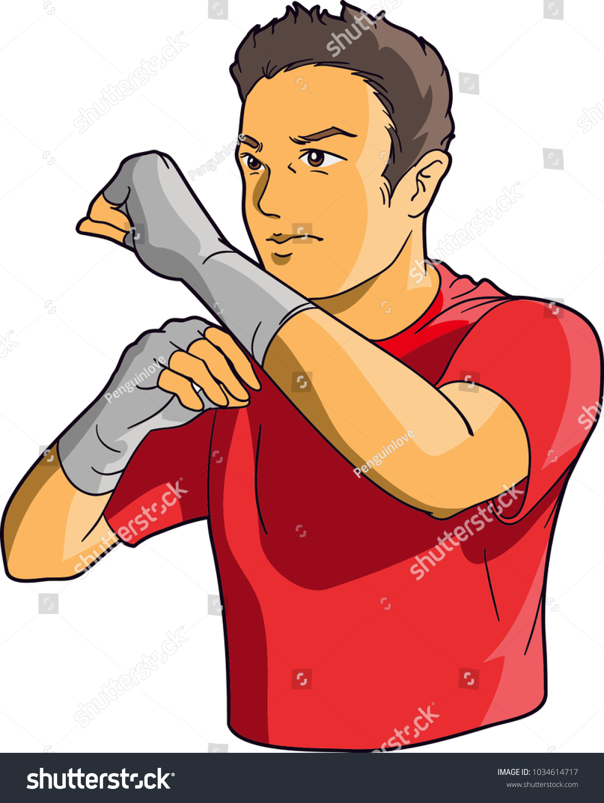 Boxing Man Cartoon Stock Vector (Royalty Free) 1034614717 | Shutterstock