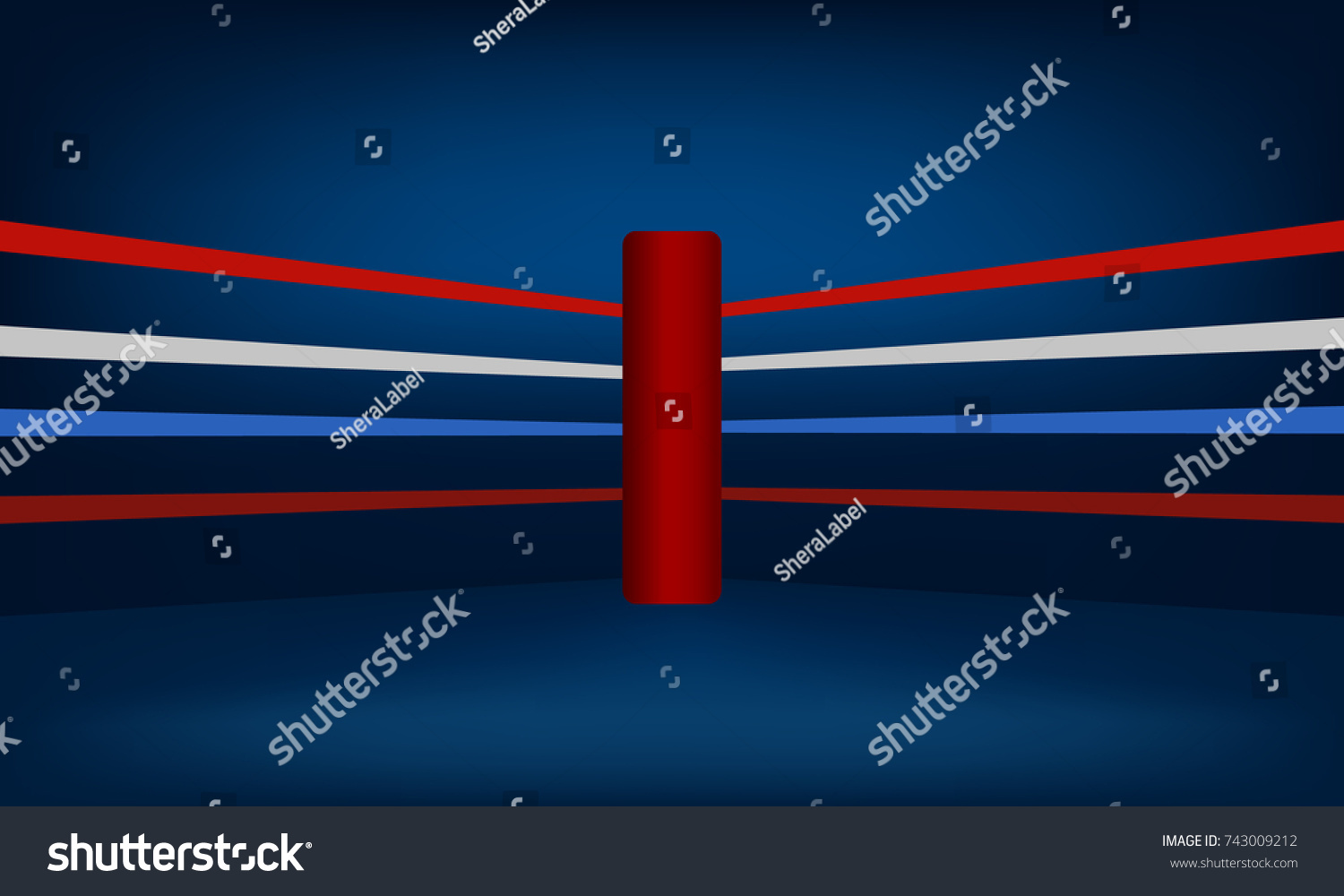 Boxing Ring Corner Vector Illustration Stock Vector (Royalty Free ...