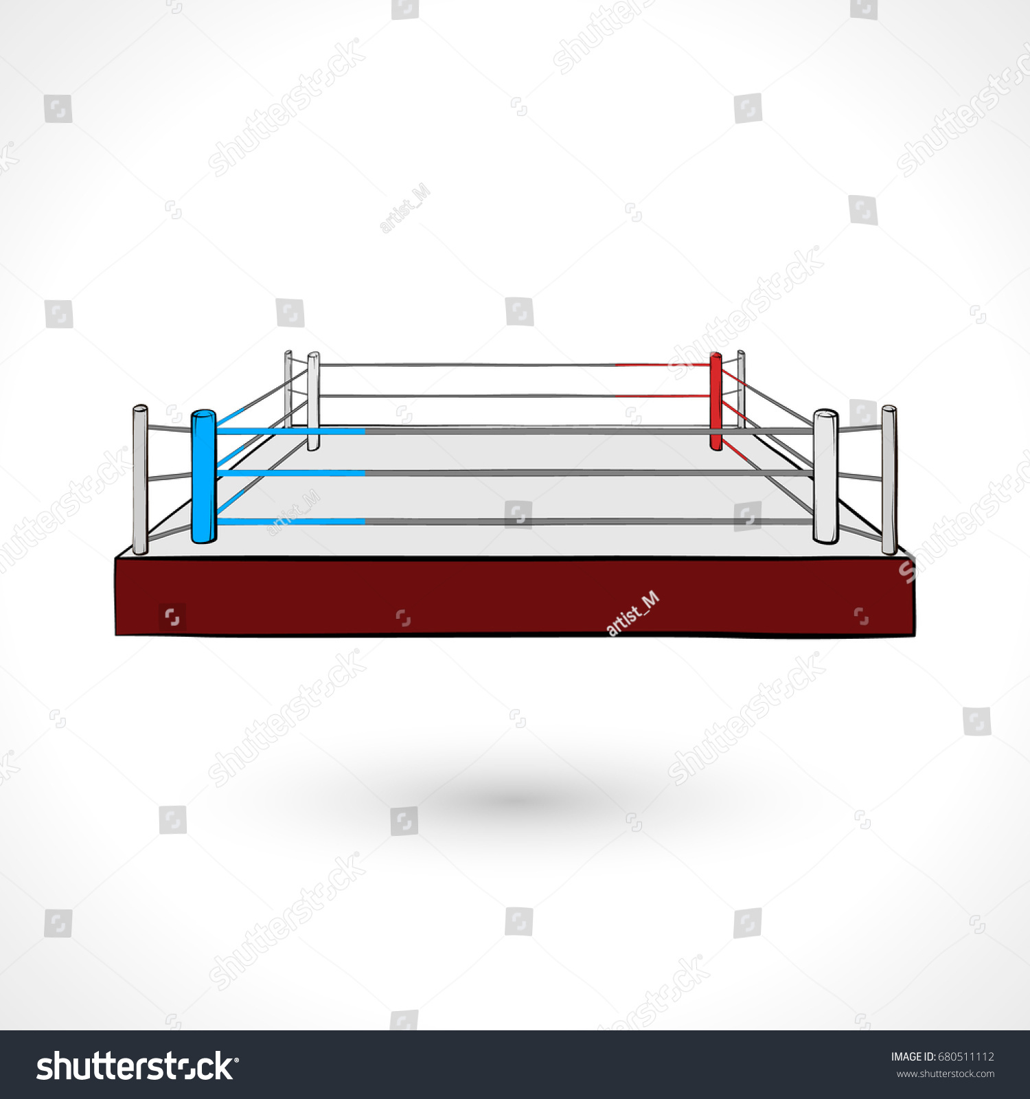 Boxing Ring Flat Vector Illustration Isolated Stock Vector (Royalty ...
