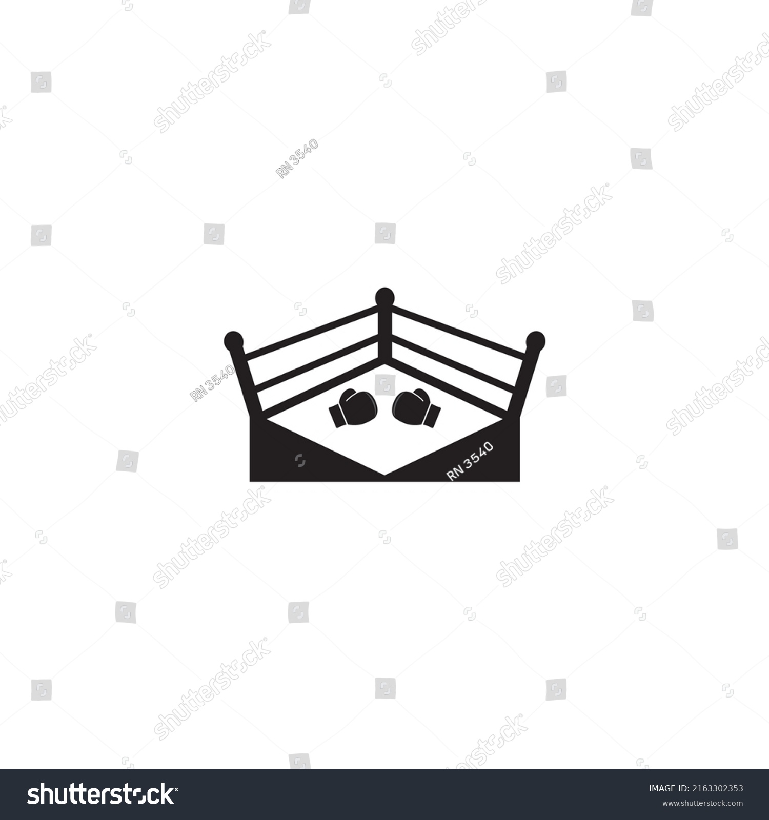 Boxing Ring Logo Vector Illustration Design Stock Vector (Royalty Free ...