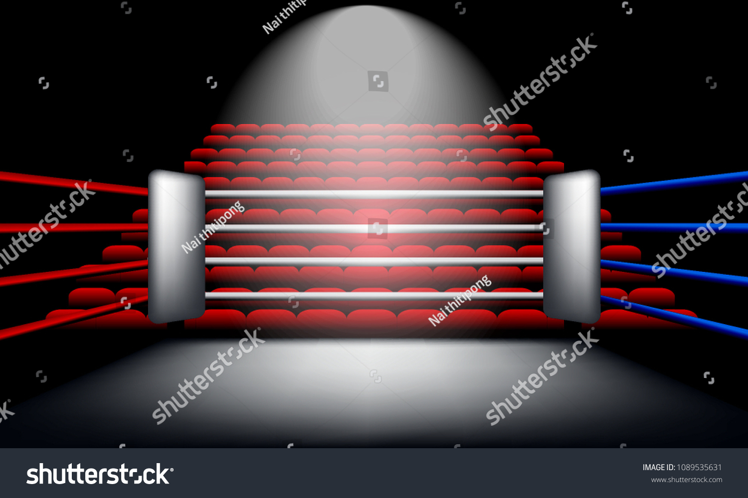 Boxing Ring Spotlights Vector Design Eps10 Stock Vector (Royalty Free ...