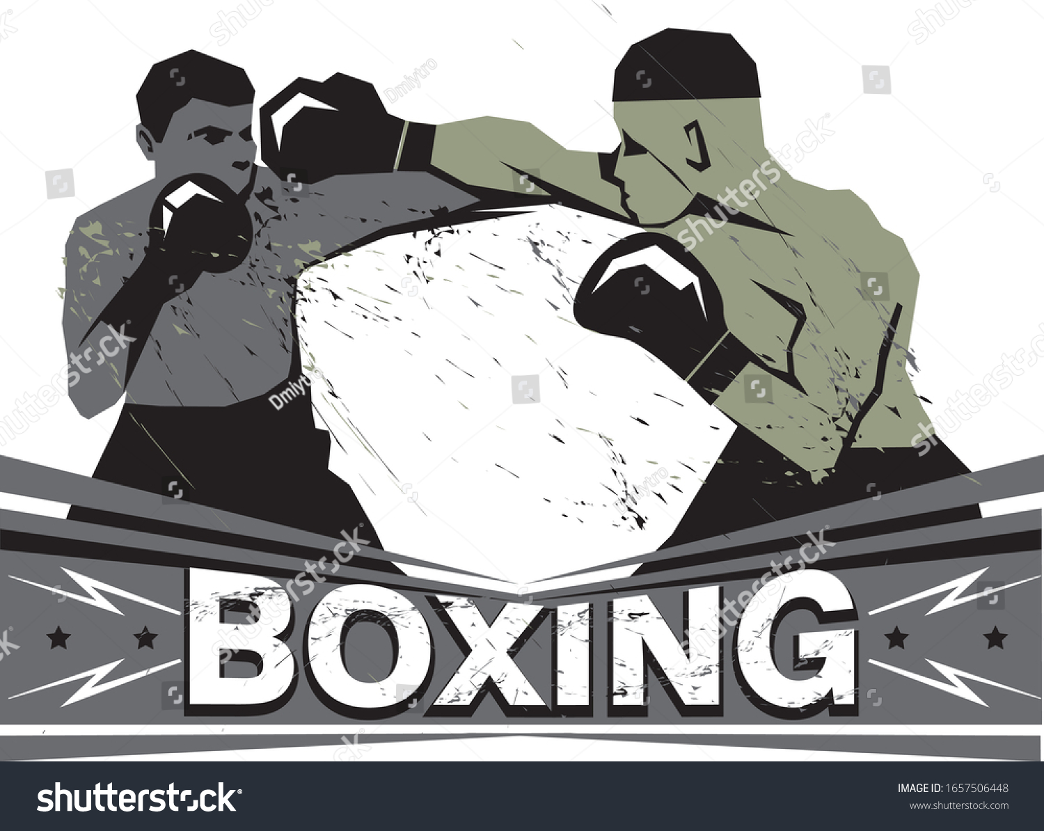 Boxing Boxers Vector Fighter Stock Vector (Royalty Free) 1657506448