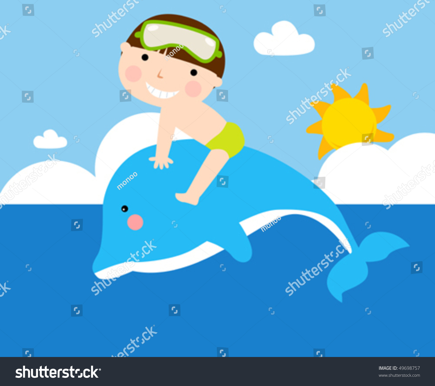 Boy Dolphin Stock Vector (Royalty Free) 49698757 | Shutterstock