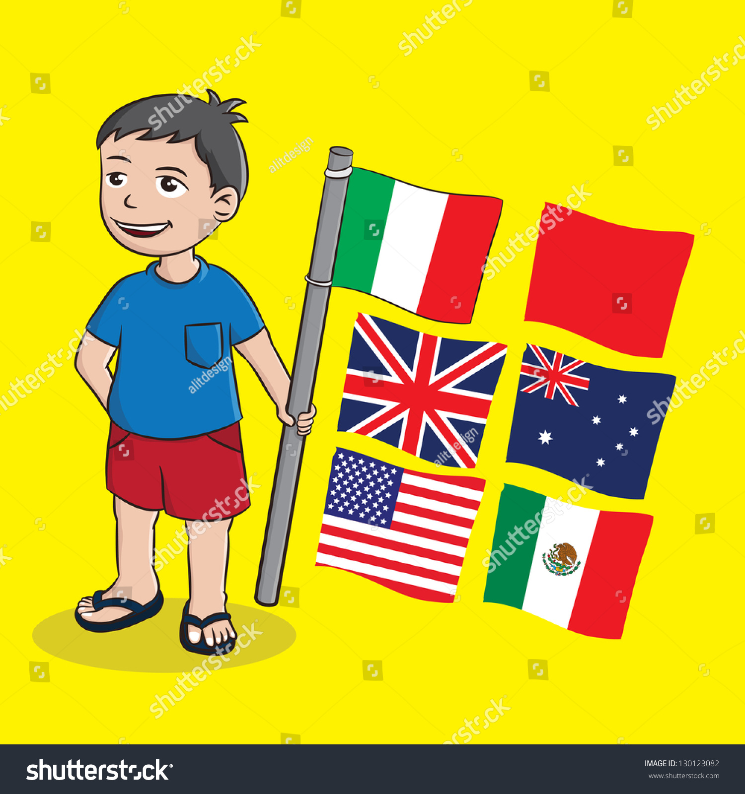 Boy Flag Stock Vector (Royalty Free) 130123082 | Shutterstock