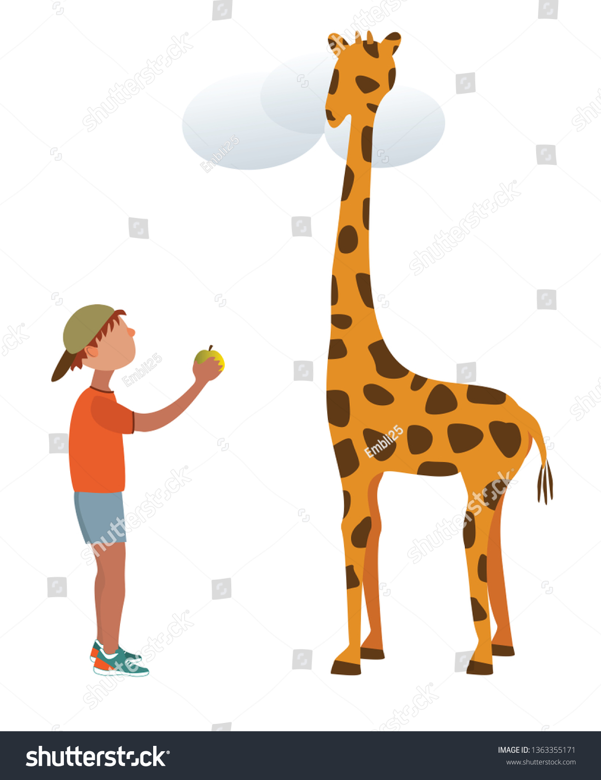 Boy Giraffe Stock Vector (Royalty Free) 1363355171 | Shutterstock