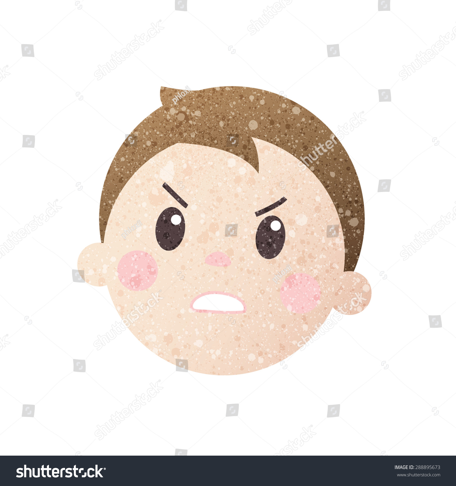 Boy Angry Face Beautiful Texture: เวกเตอร์สต็อก (ปลอดค่าลิขสิทธิ์ ...