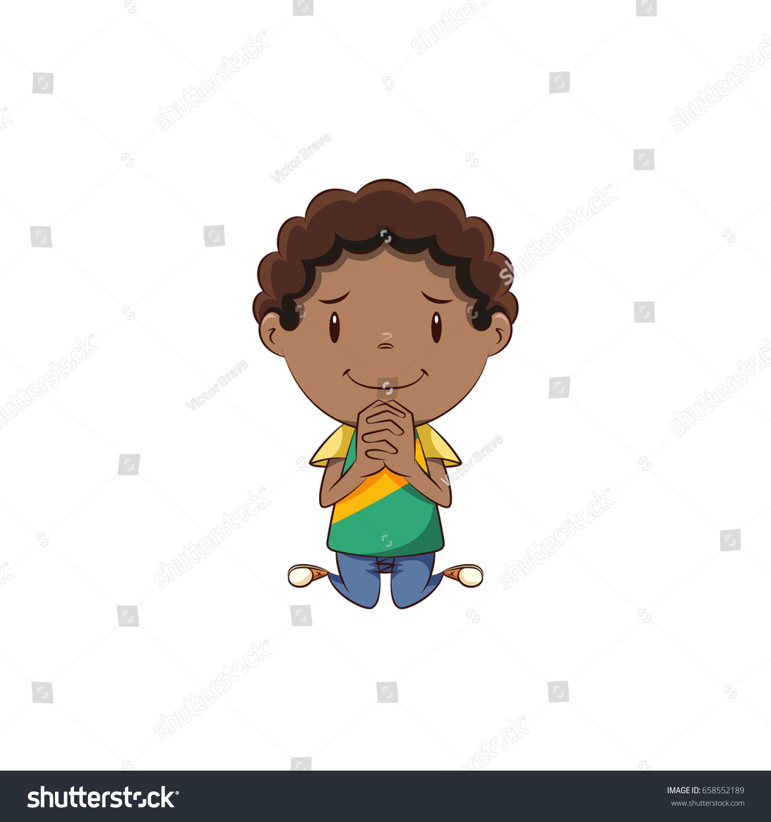Boy Begging Stock Vector (Royalty Free) 658552189