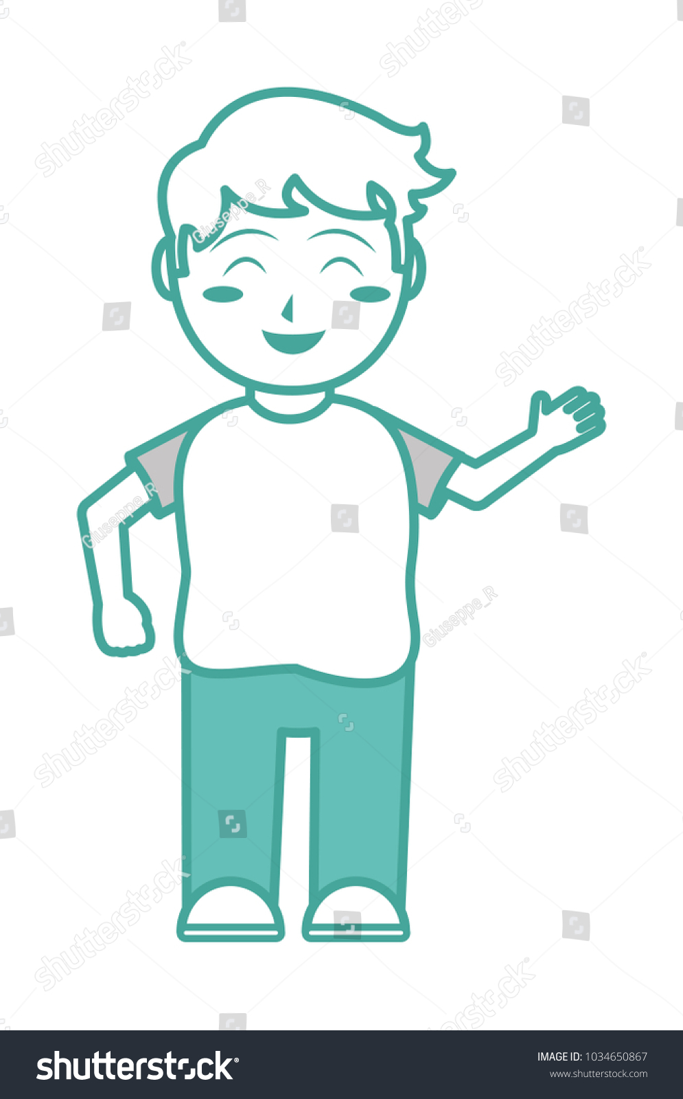 Boy Cartoon Design Stock Vector (Royalty Free) 1034650867
