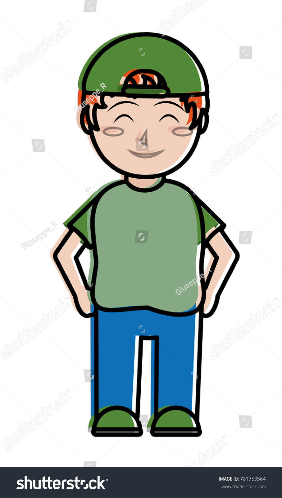 Boy Cartoon Design: เวกเตอร์สต็อก (ปลอดค่าลิขสิทธิ์) 781753564 ...