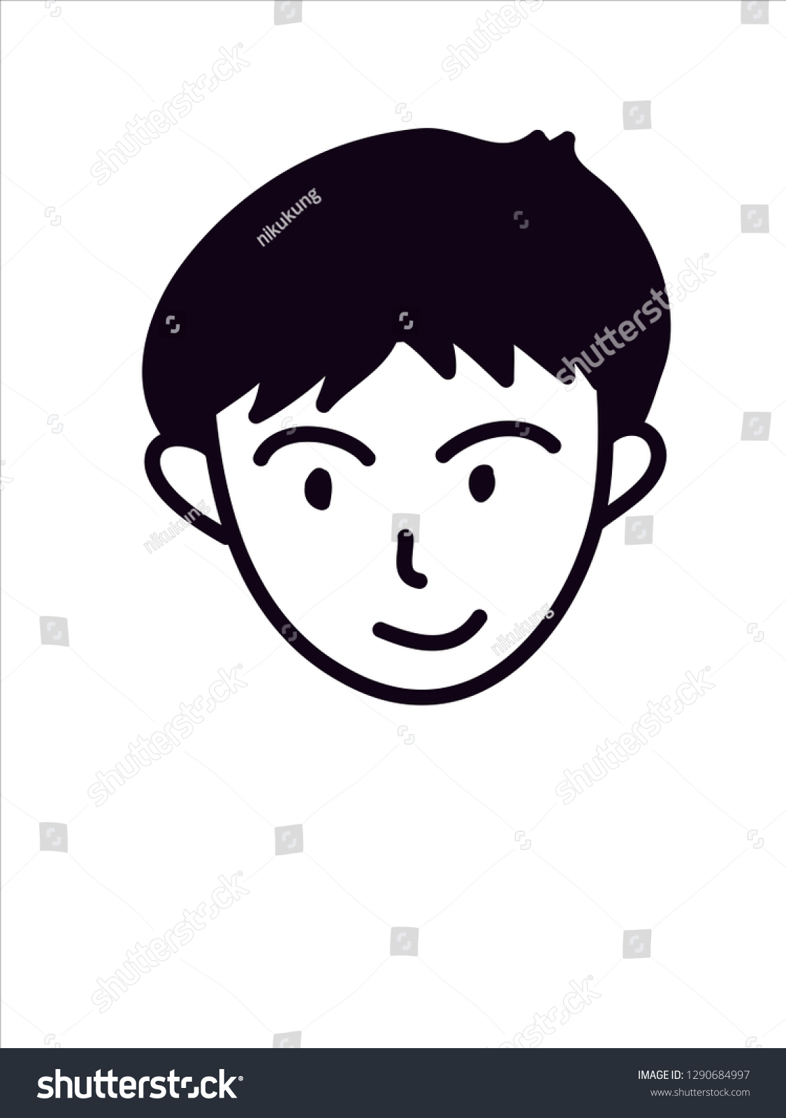 Boy Cartoon Icon Stock Vector (Royalty Free) 1290684997