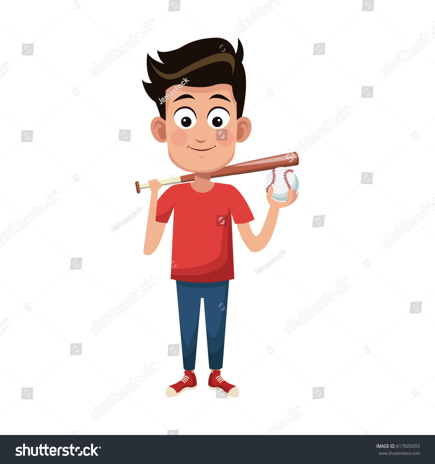 Boy Cartoon Icon Stock Vector (Royalty Free) 617605055