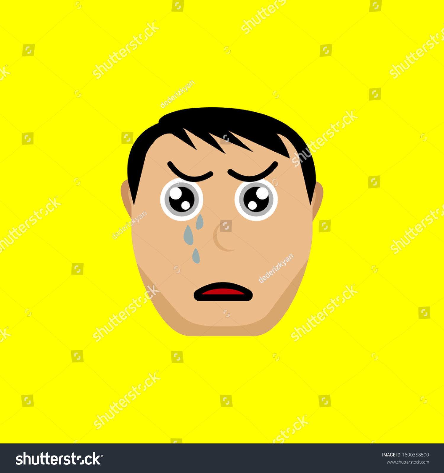 Boy Characters Yellow Background Stock Vector (Royalty Free) 1600358590