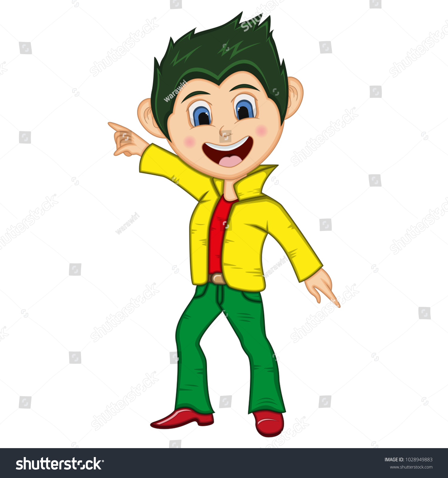 Boy Dancing Cartoon Vector Illustration Stock Vector (Royalty Free ...