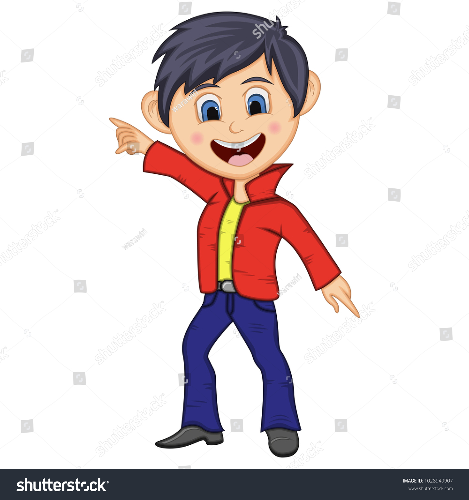 Boy Dancing Cartoon Vector Illustration Stock Vector (Royalty Free ...