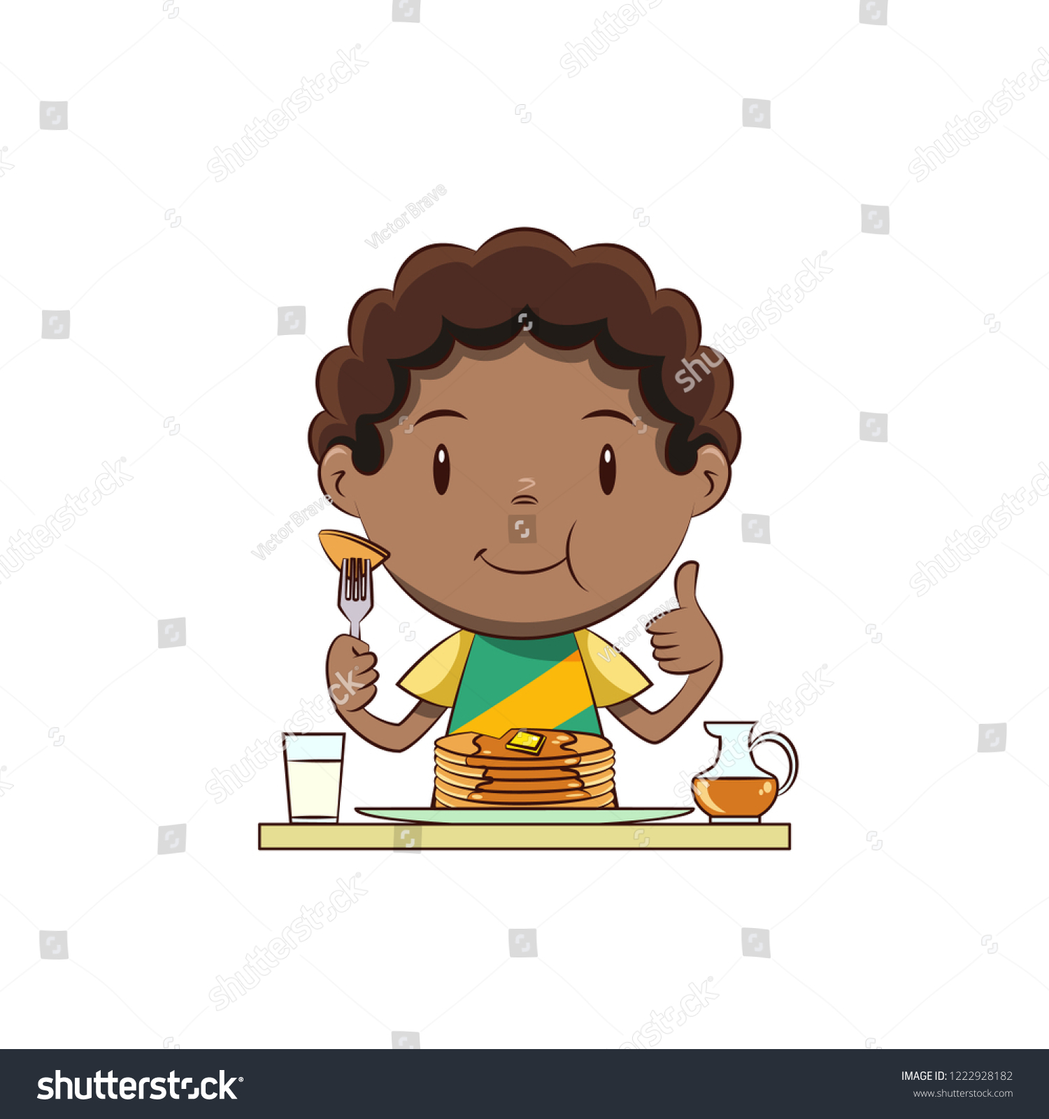 2,682 Black child breakfast Stock Vectors, Images & Vector Art ...