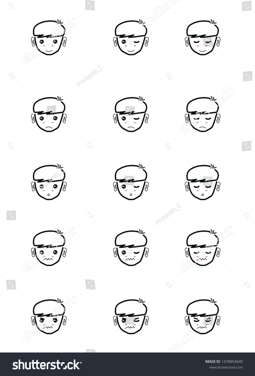 Boy Emoticon Smile Icon User Interface Stock Vector (Royalty Free ...