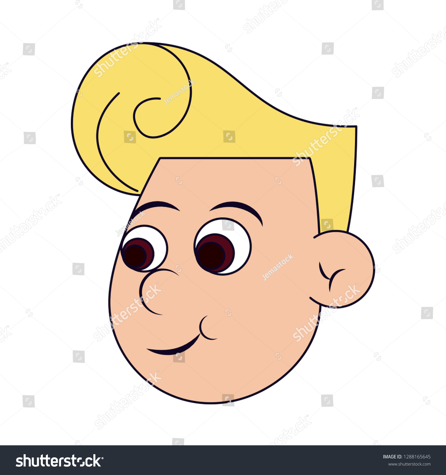 Boy Face Cartoon Stock Vector (Royalty Free) 1288165645 | Shutterstock