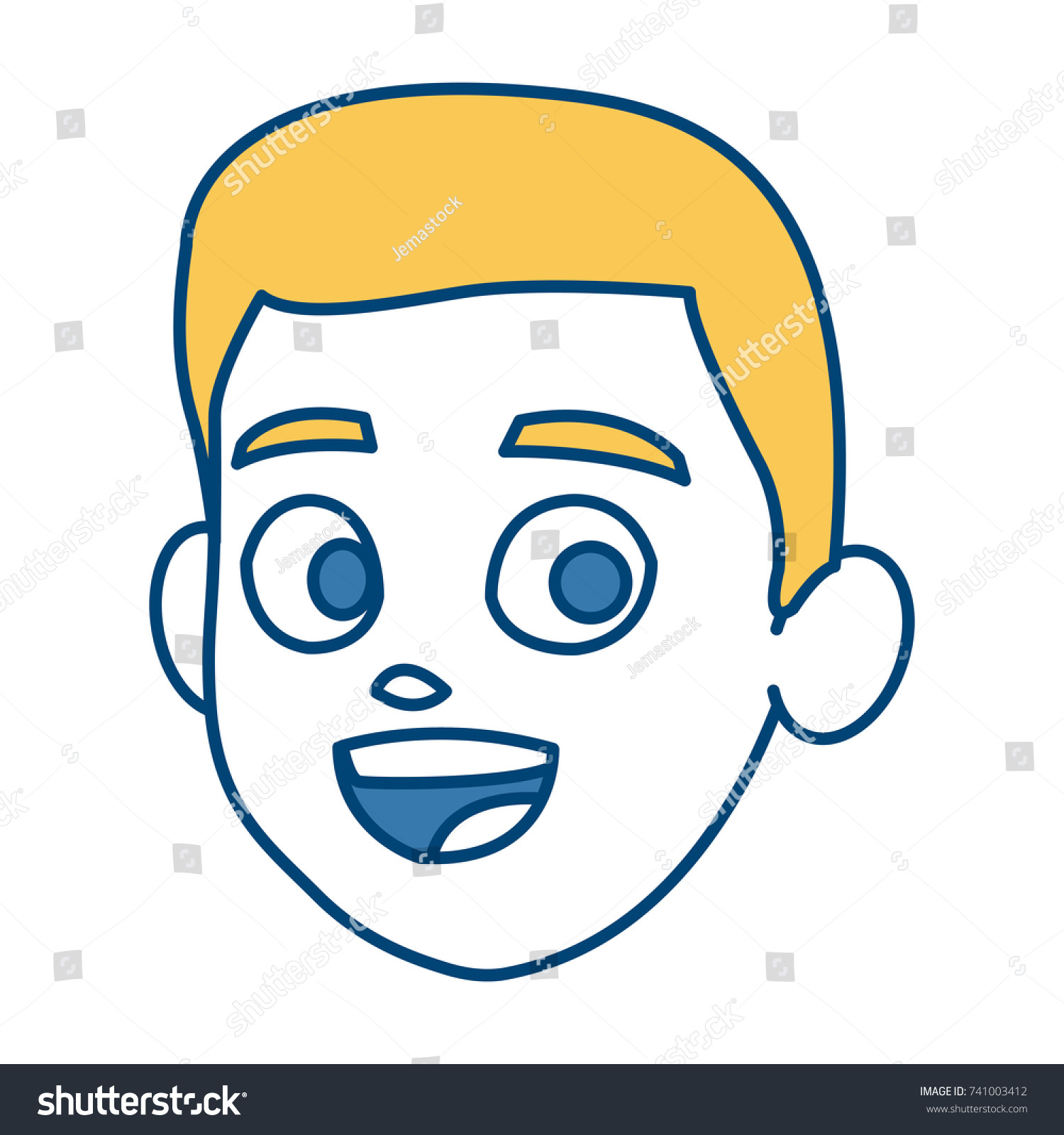Boy Face Cartoon Stock Vector (Royalty Free) 741003412 | Shutterstock