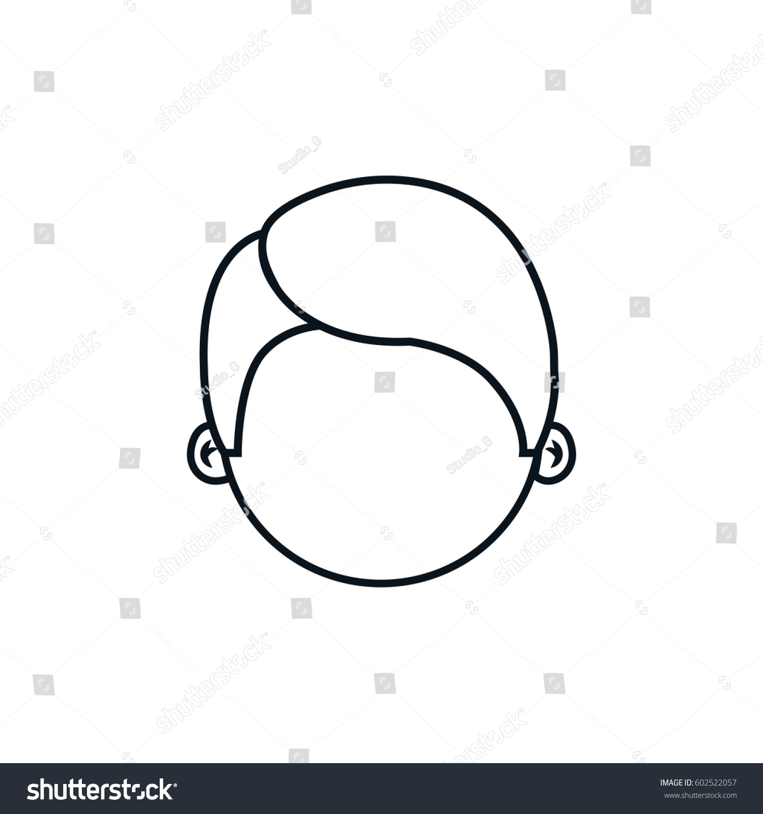 Boy Face Icon Stock Vector (Royalty Free) 602522057