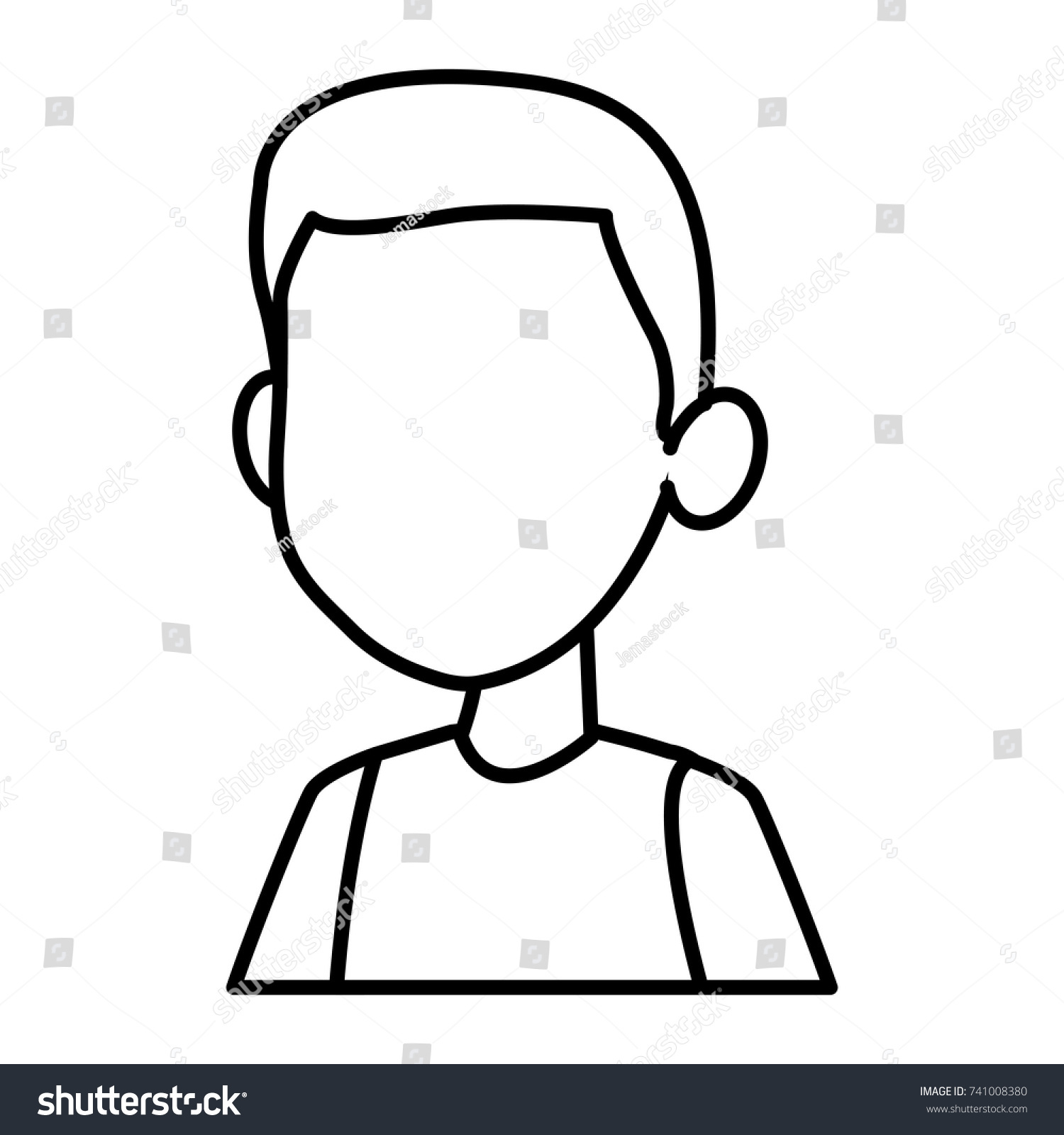 Boy Faceless Cartoon Stock Vector (Royalty Free) 741008380