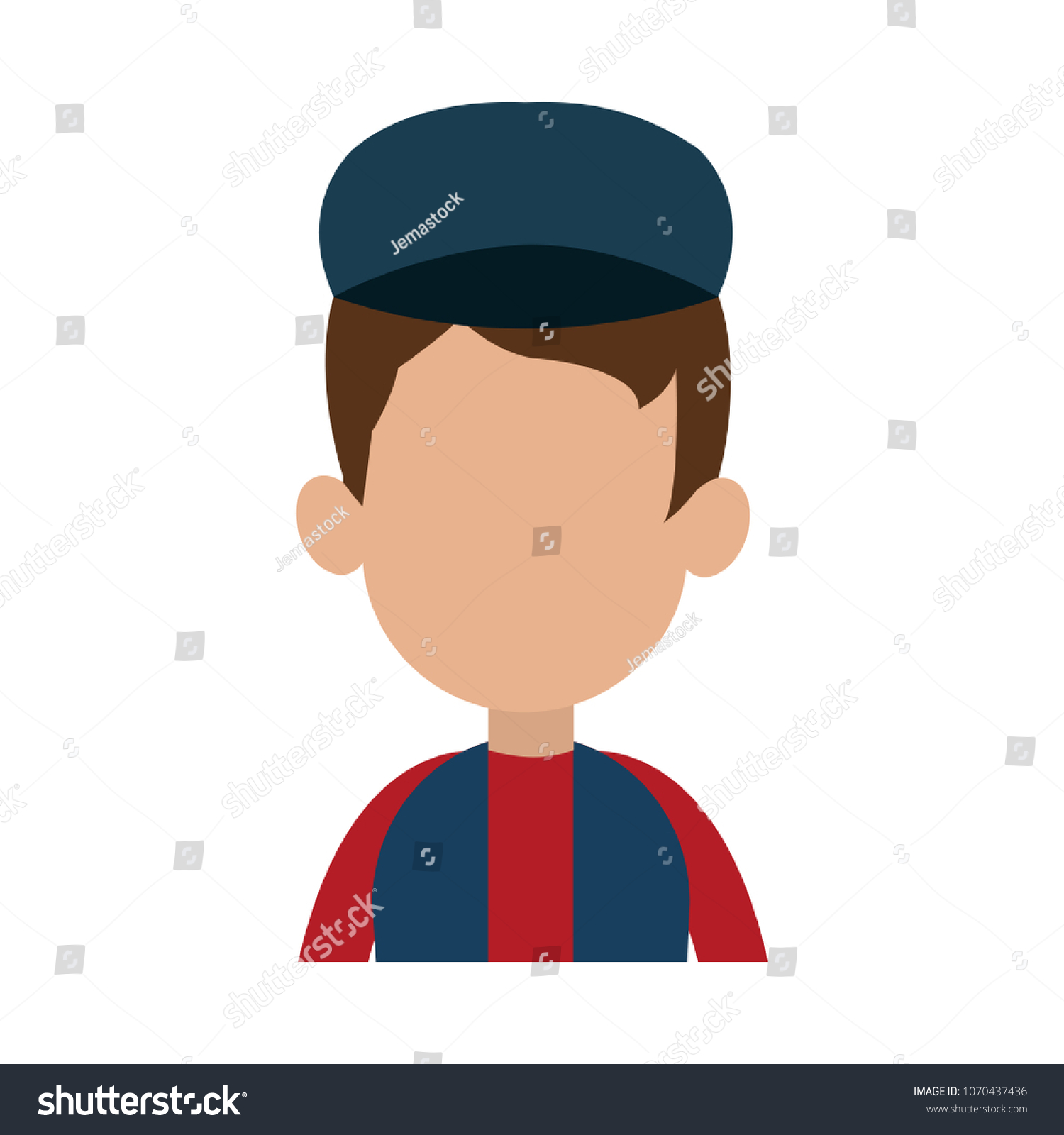 Boy Faceless Profile Cartoon Stock Vector (Royalty Free) 1070437436 ...