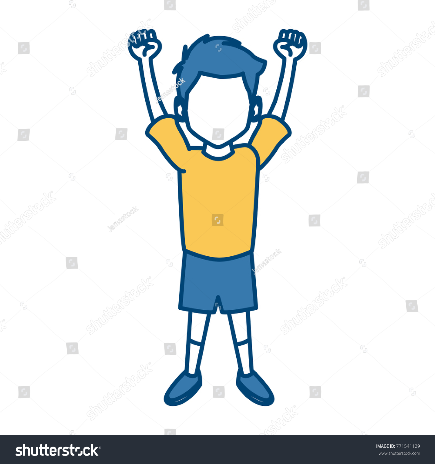 Boy Happy Cartoon Stock Vector (Royalty Free) 771541129