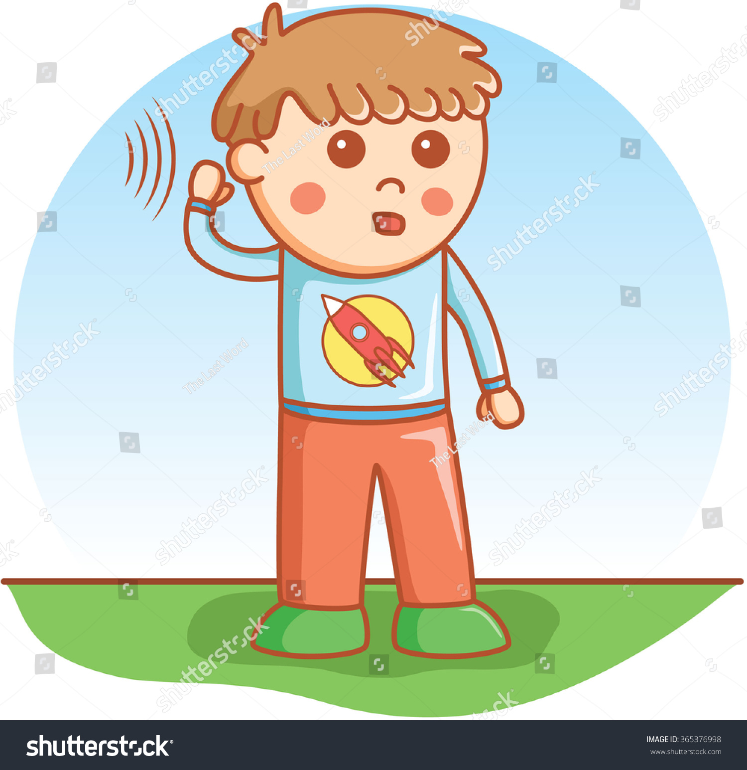 Boy Hearing Doodle Cartoon Vector: เวกเตอร์สต็อก (ปลอดค่าลิขสิทธิ์ ...